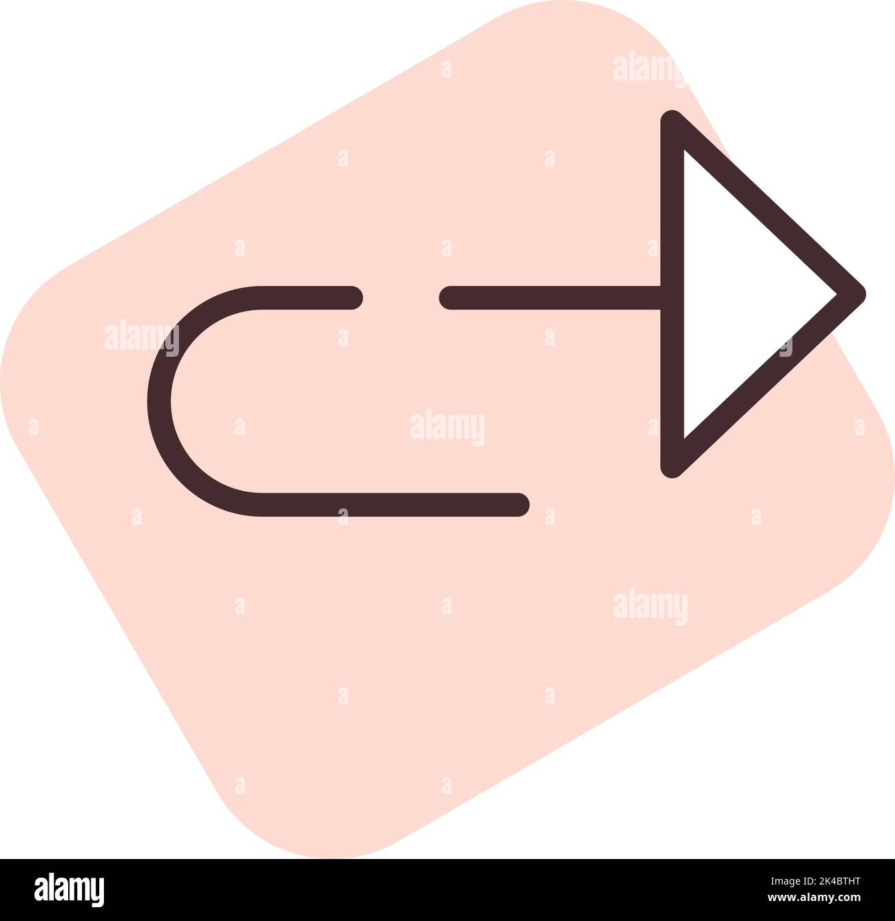 Play media reverse, illustration, vector on white background Stock ...