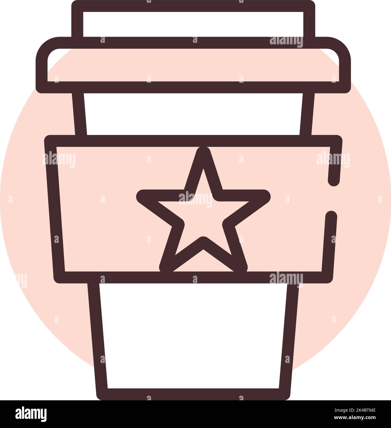 Printing paper cups, illustration, vector on white background Stock ...