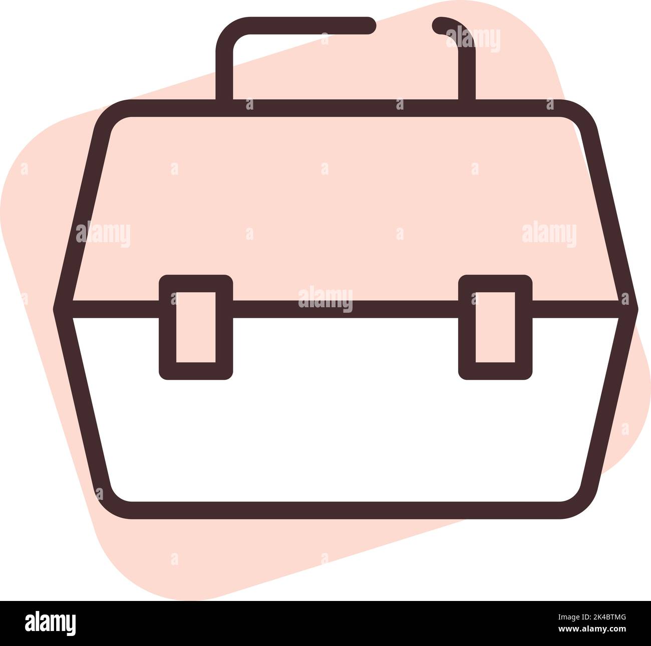 Plumbing tools bag, illustration, vector on white background Stock ...