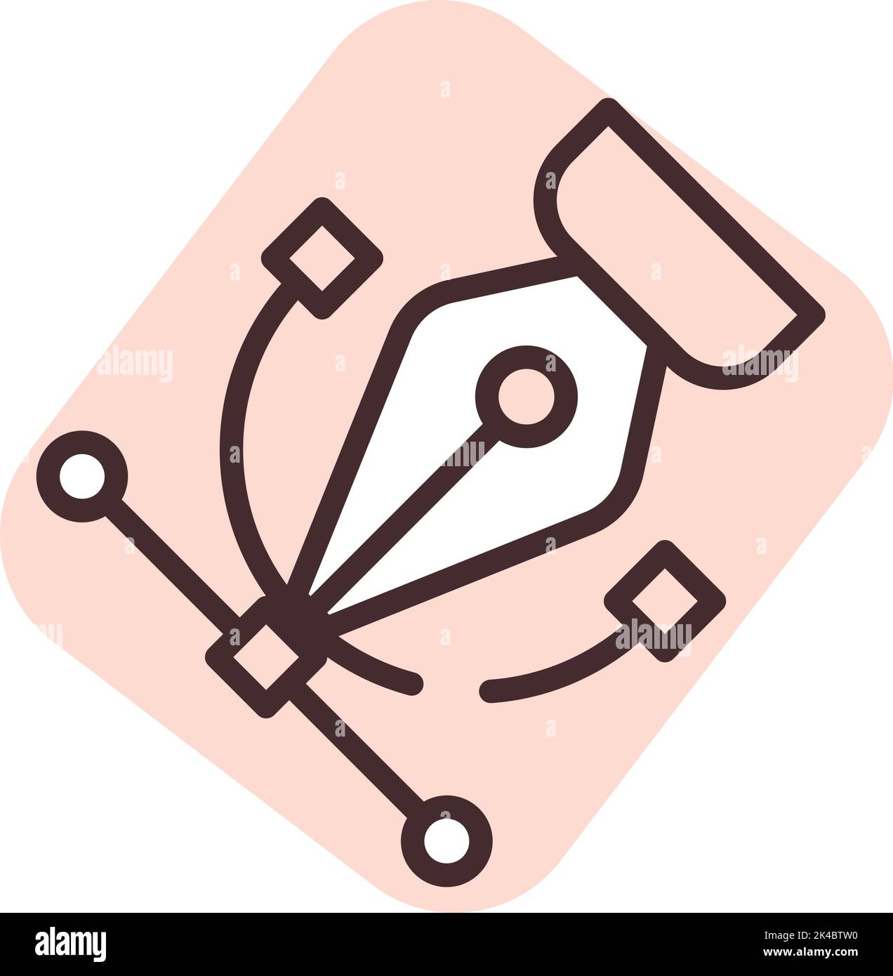 Printing pen tool, illustration, vector on white background Stock ...