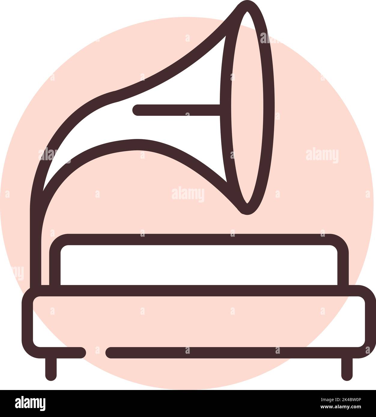 Play media phonograph, illustration, vector on white background Stock ...