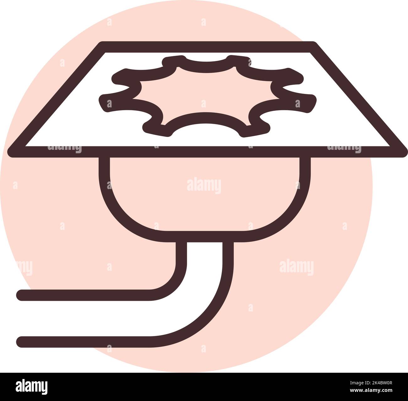 Plumbing water drain, illustration, vector on white background Stock ...