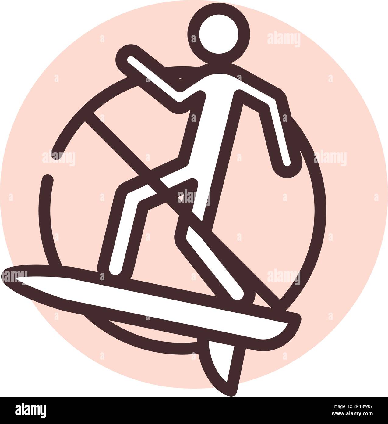 No surfing allowed, illustration, vector on white background Stock ...