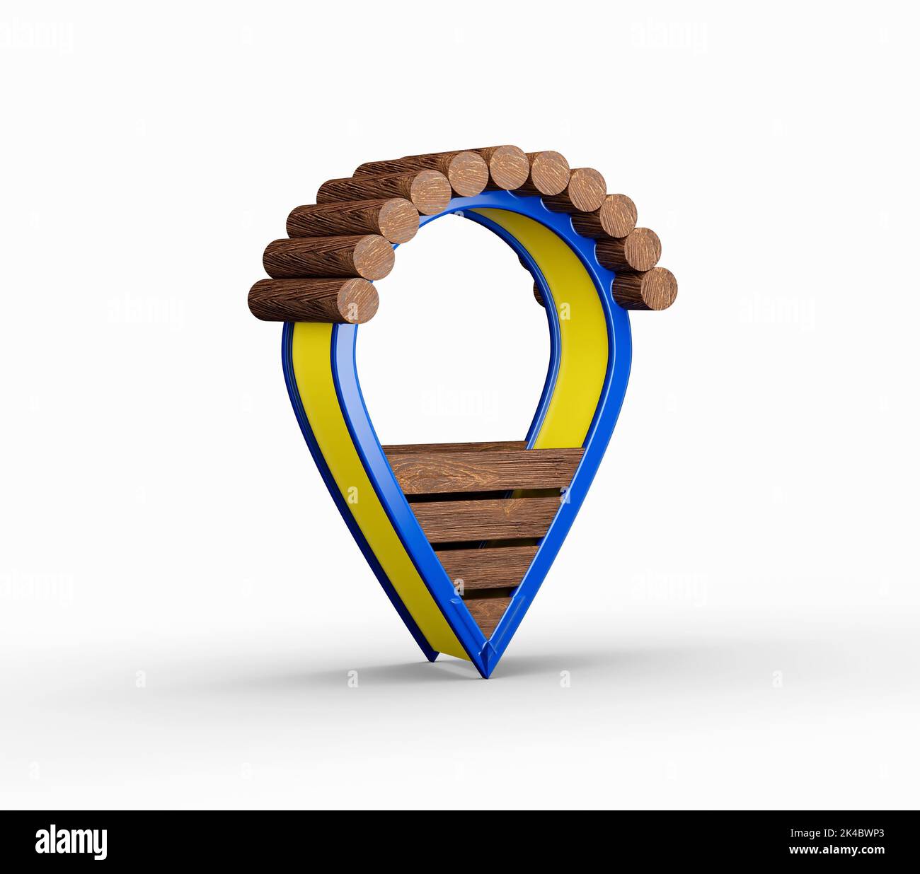 Location pin 3d pointer of map shop store outlet isolated on white ...