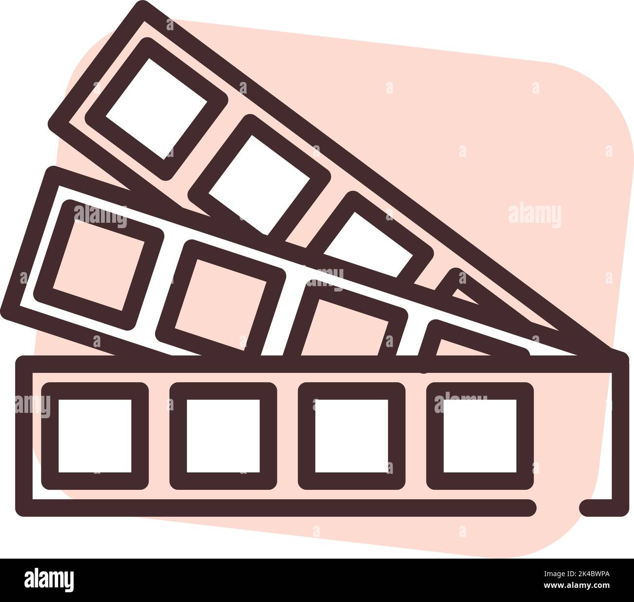 Printing color samples, illustration, vector on white background Stock ...