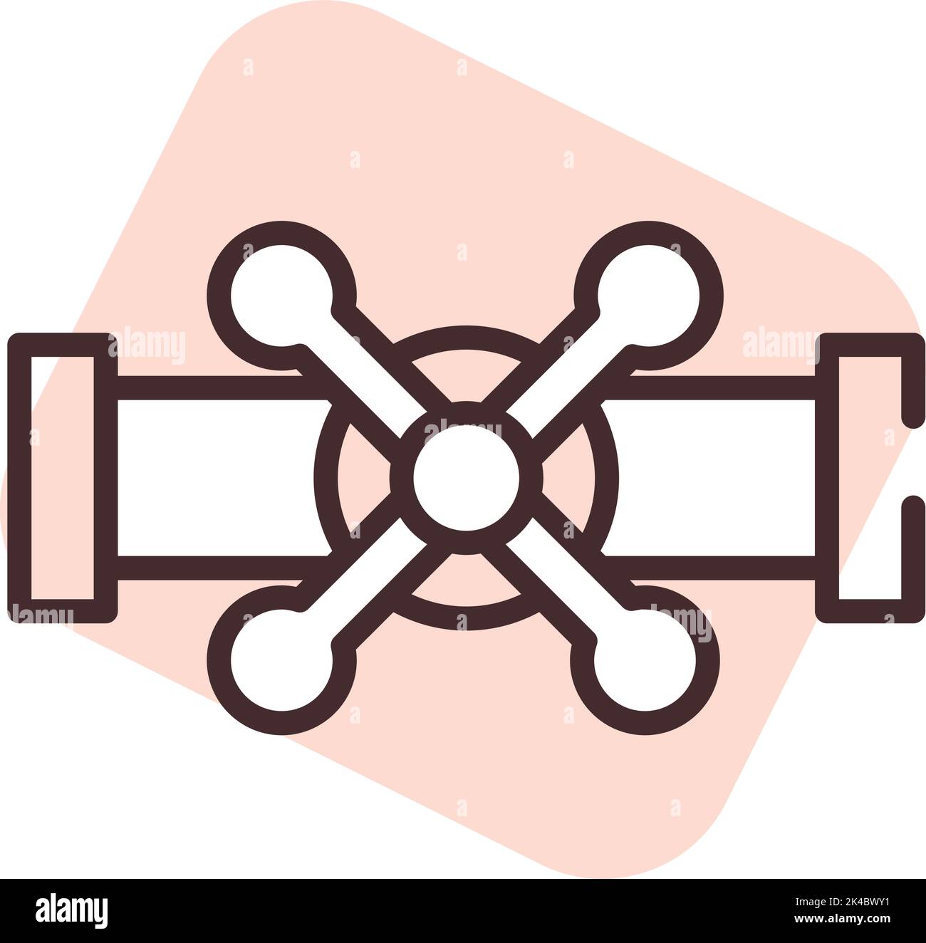 Plumbing valve, illustration, vector on white background Stock Vector ...