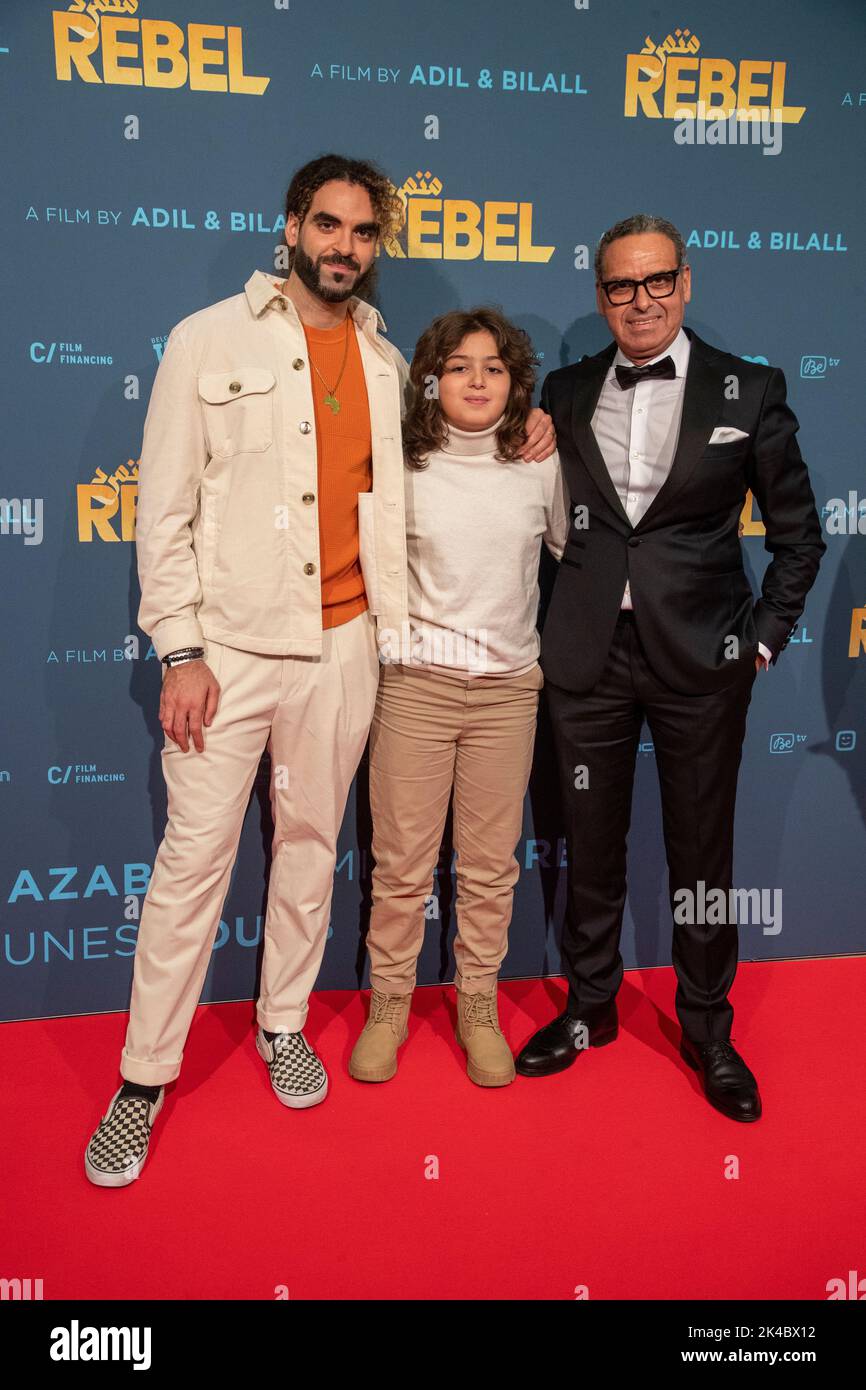 Director Adil El Arbi and Amir El Arbi and their father pictured during ...