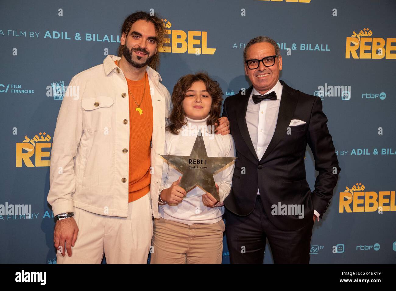 director Adil El Arbi, Amir El Arbi and their father pictured during ...