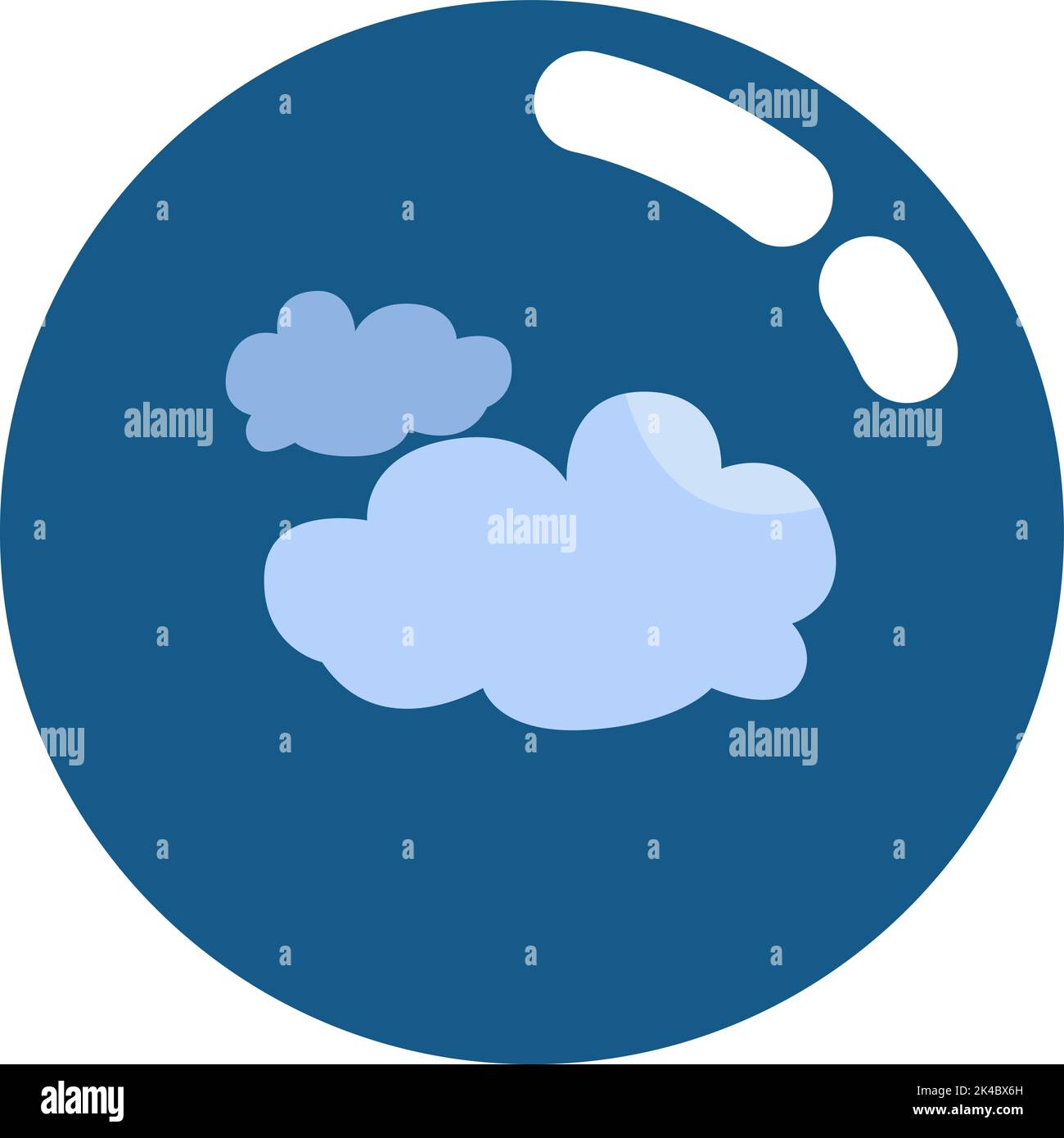 Space clouds, illustration, vector on white background Stock Vector ...