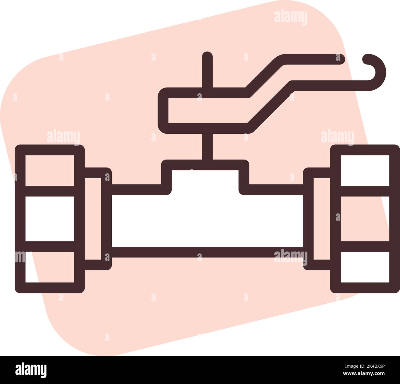 Plumbing tap, illustration, vector on white background Stock Vector ...