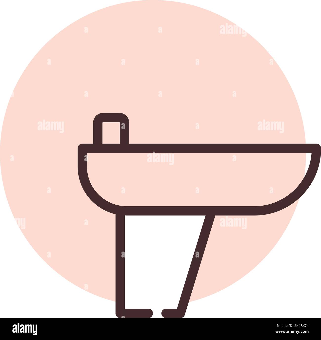 Plumbing bidet, illustration, vector on white background Stock Vector ...
