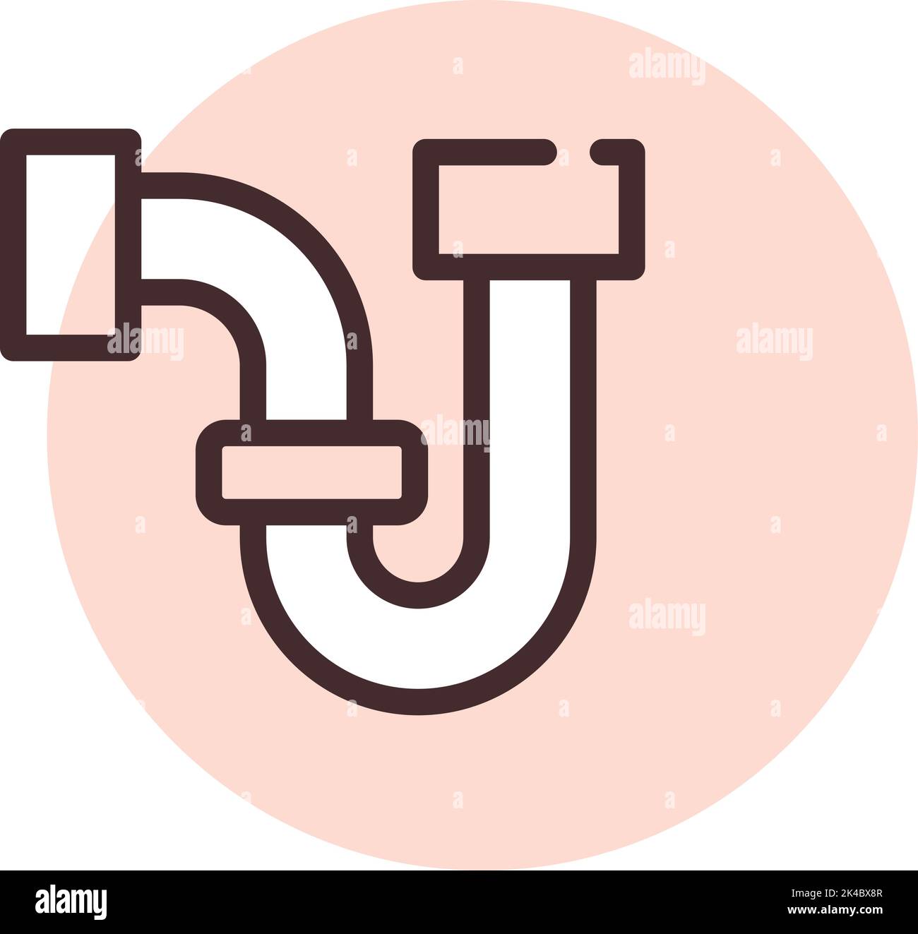 Plumbing repair, illustration, vector on white background Stock Vector ...