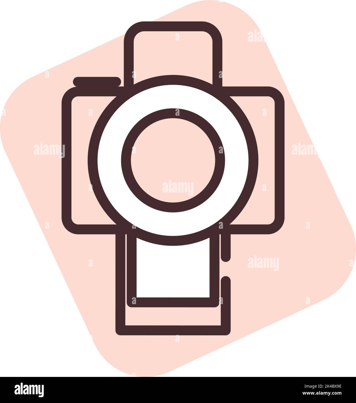 Summer camera, illustration, vector on white background Stock Vector ...