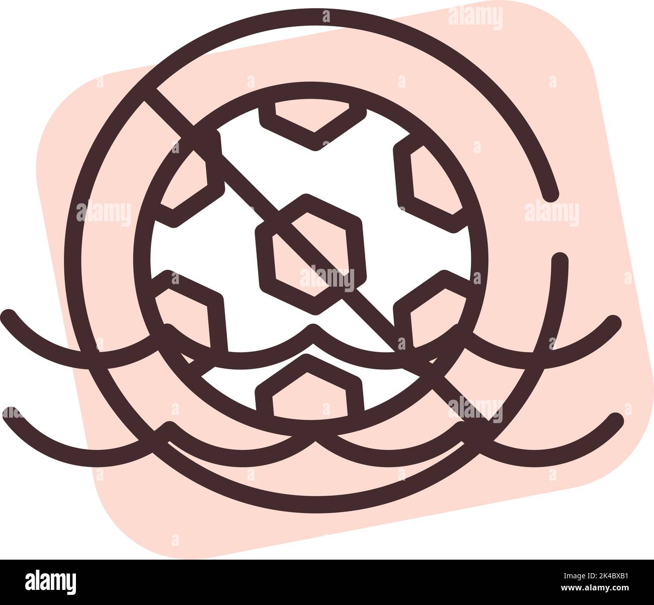 No ball at the pool, illustration, vector on white background Stock ...
