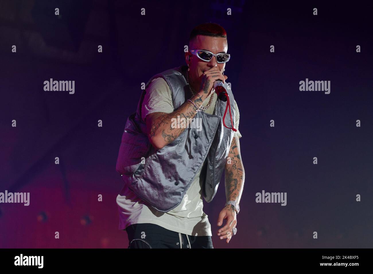 Eboli, Italy. 01st Oct, 2022. Sfera Ebbasta, Famoso tour 2022 during ...