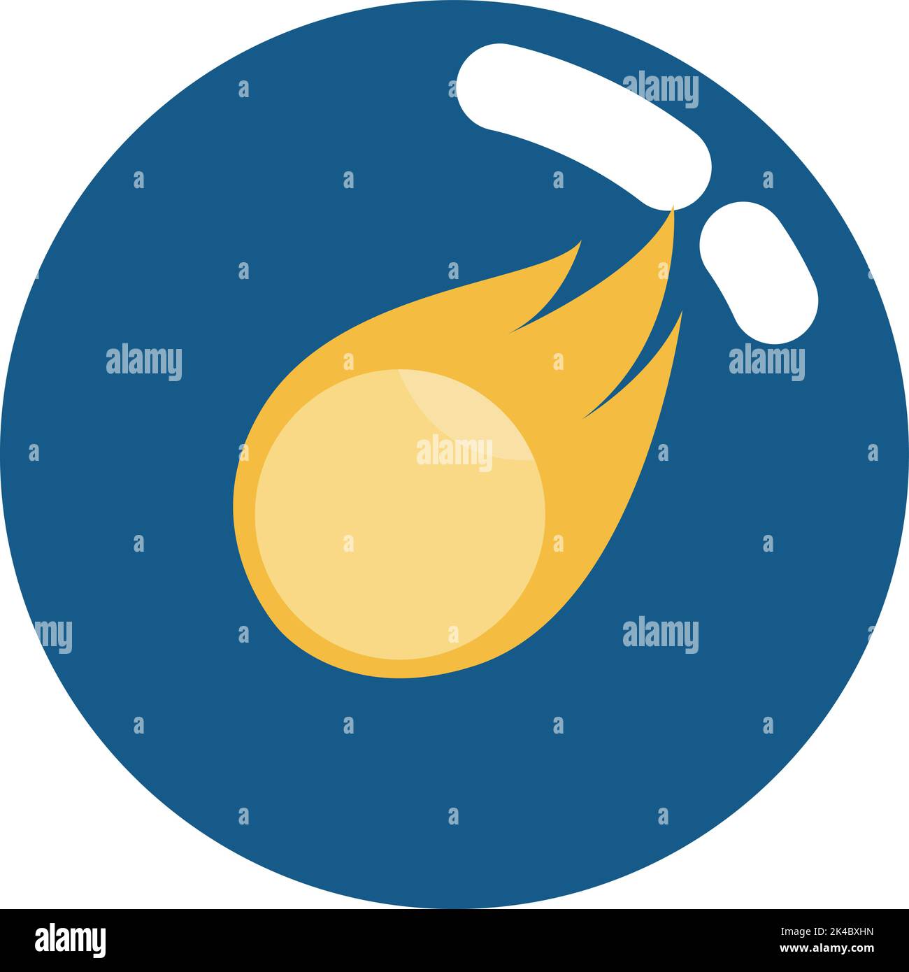 Space comet, illustration, vector on white background Stock Vector ...