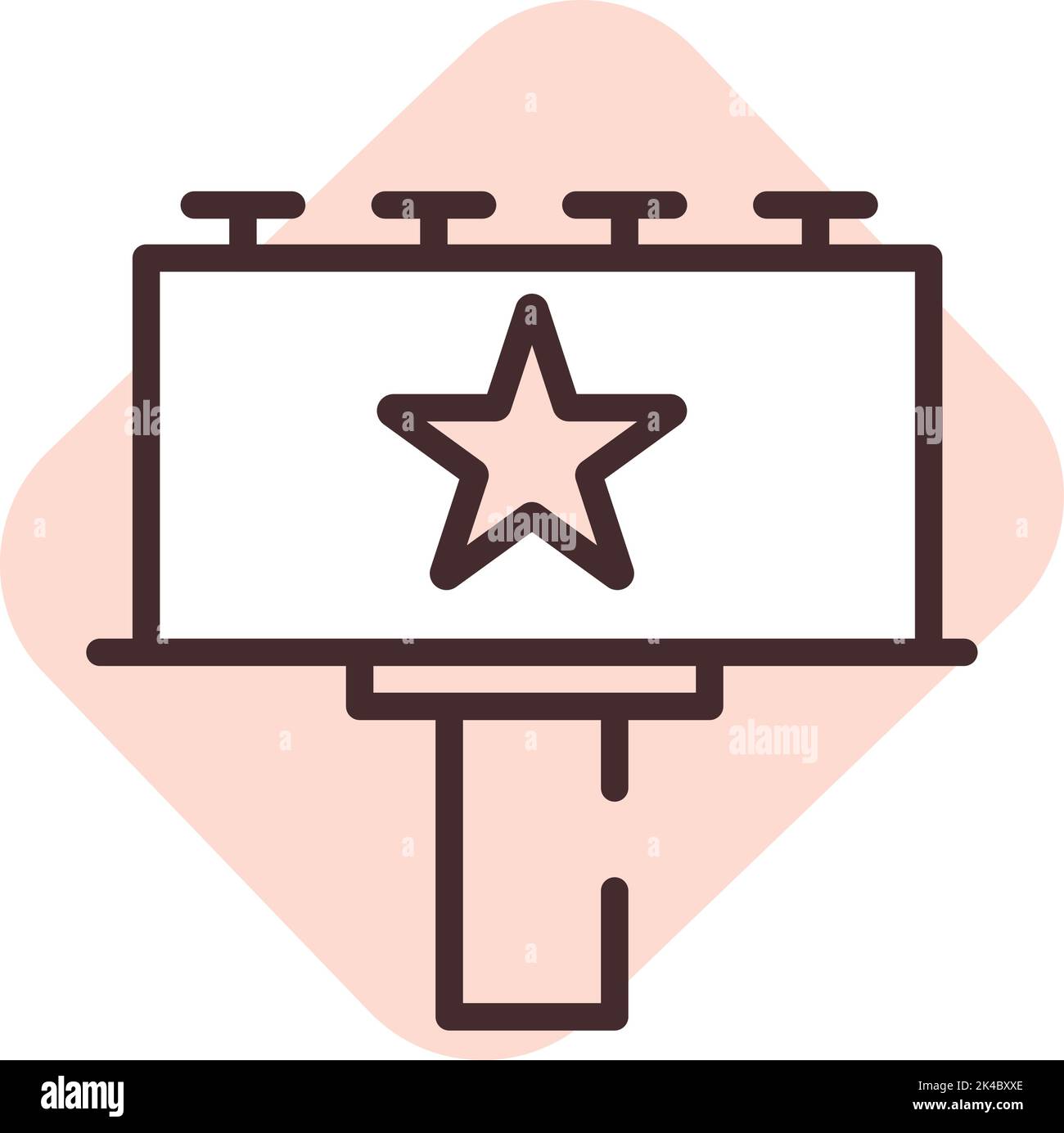 Printing billboard, illustration, vector on white background Stock ...