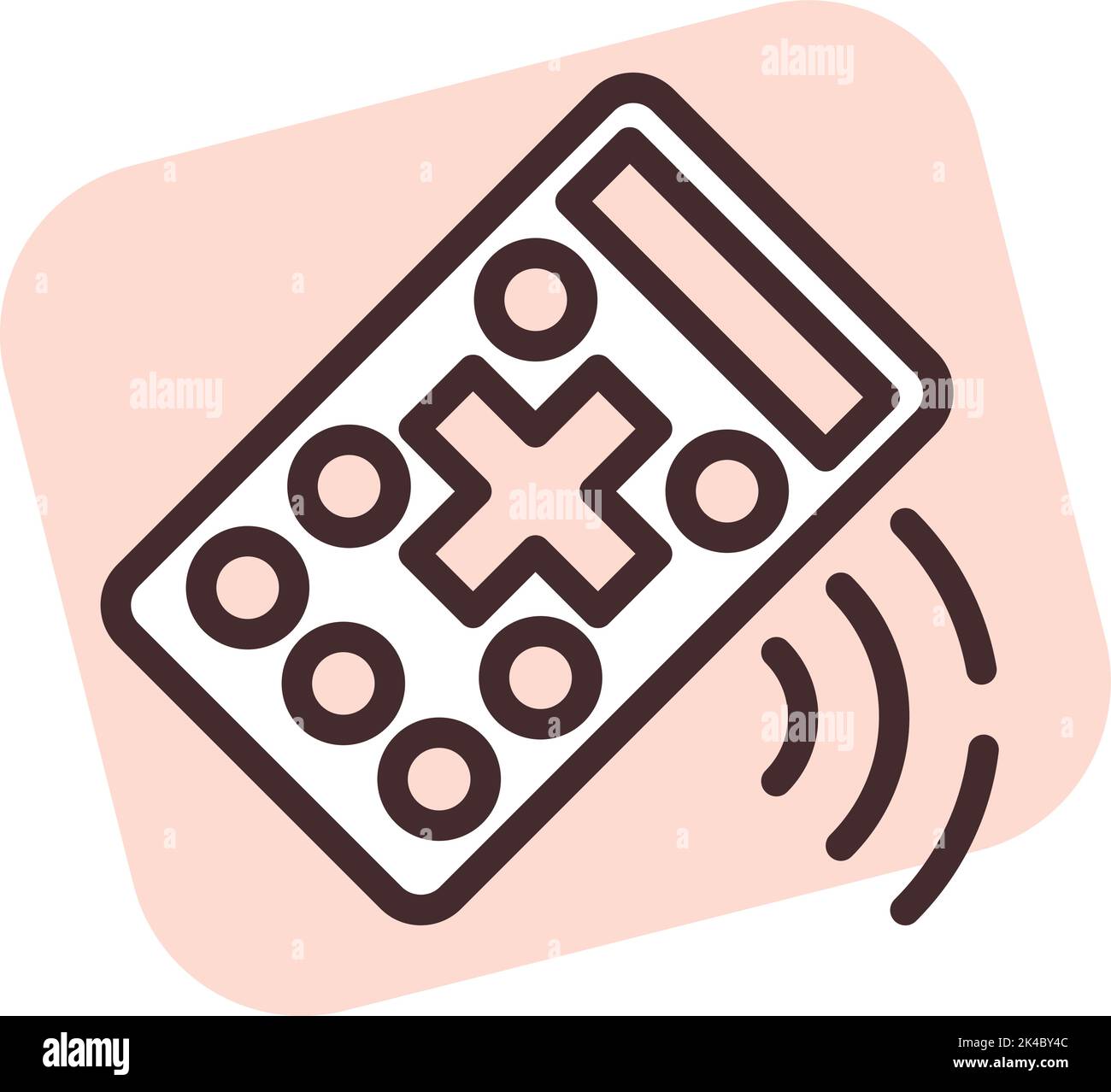 Smart house remote control, illustration, vector on white background ...