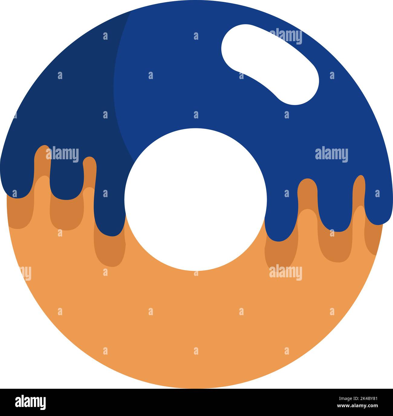 Blue donut coffee on Cut Out Stock Images & Pictures - Alamy