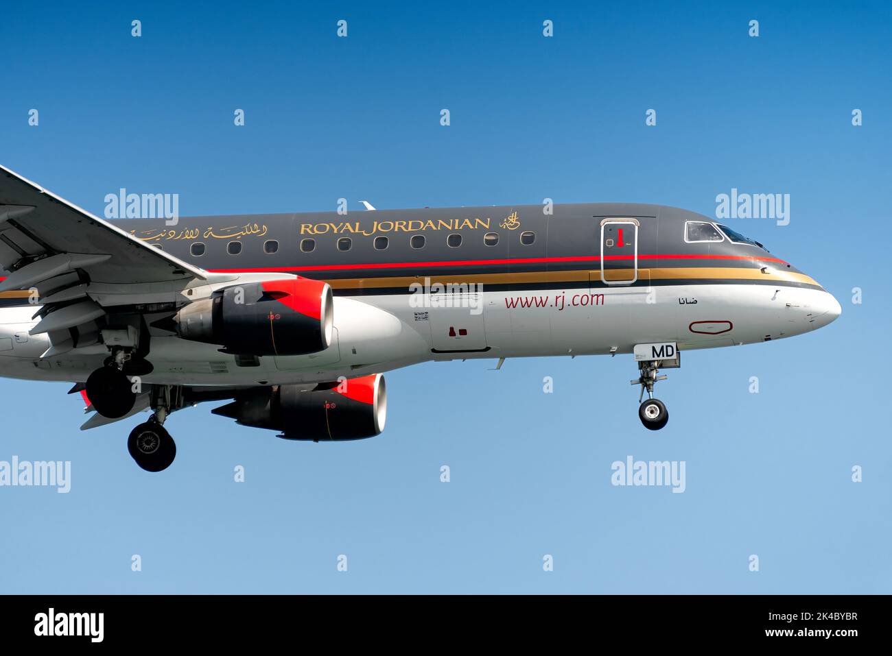 Larnaca, Cyprus - September 15, 2022: Embraer E175LR of Royal Jordanian ...
