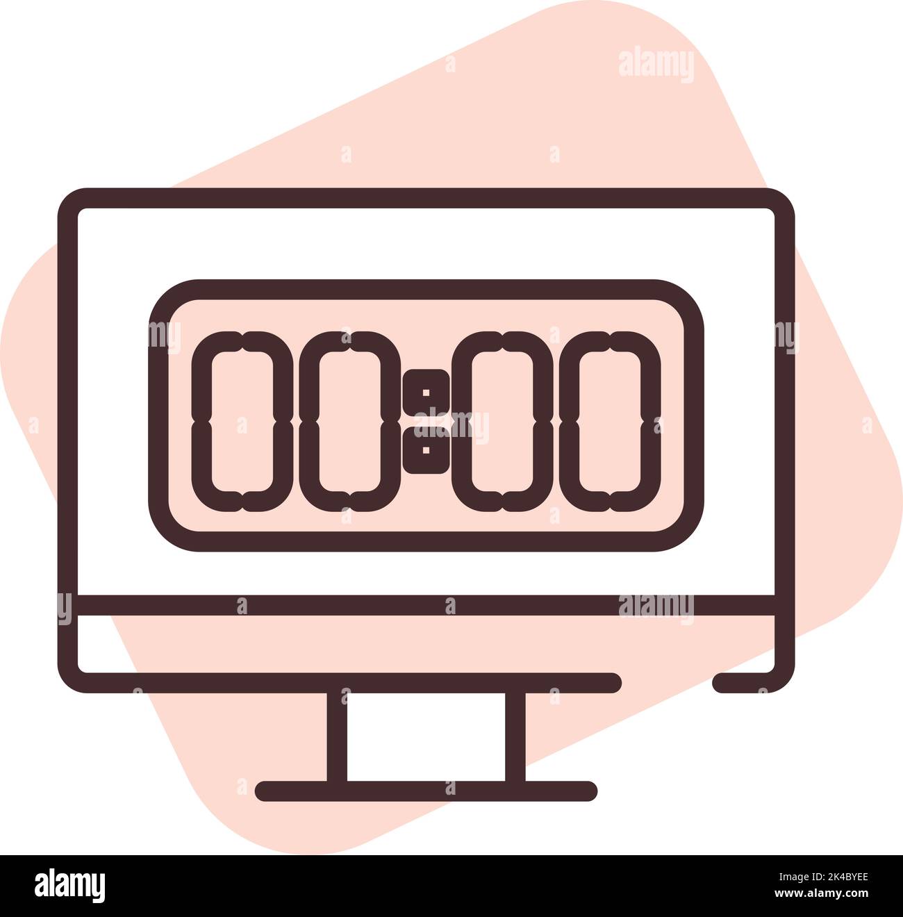 Digital clock, illustration, vector on white background Stock Vector ...