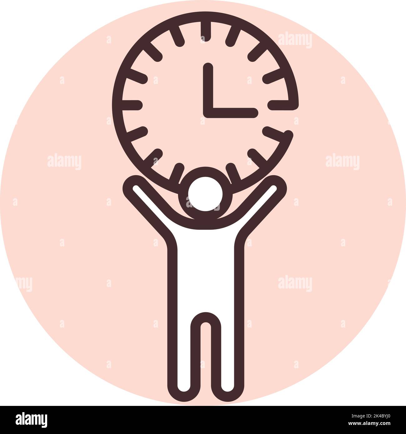 Personal time, illustration, vector on white background Stock Vector ...
