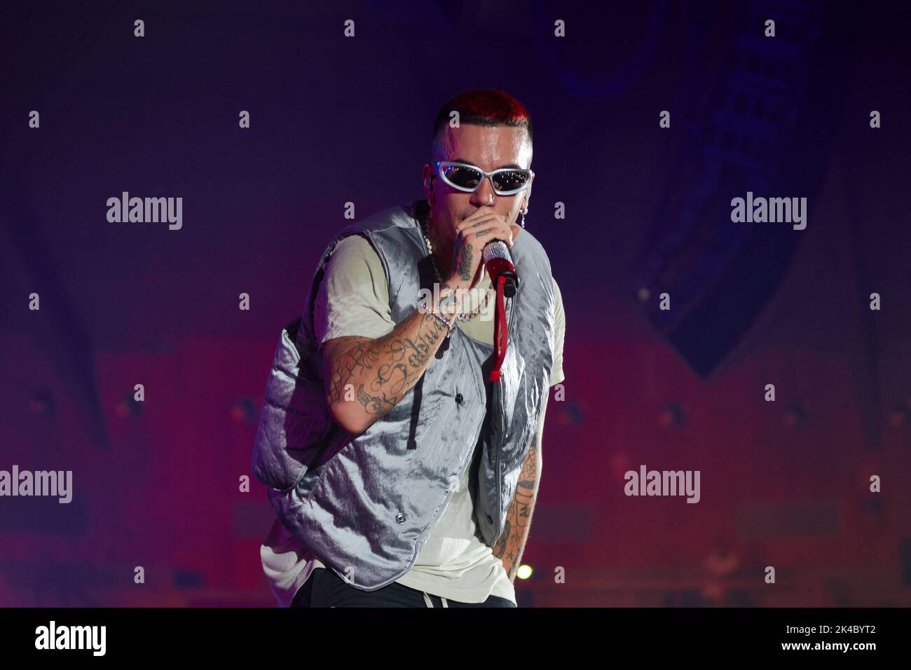 Palasele, Eboli, Italy, October 01, 2022, Sfera Ebbasta, Famoso tour ...