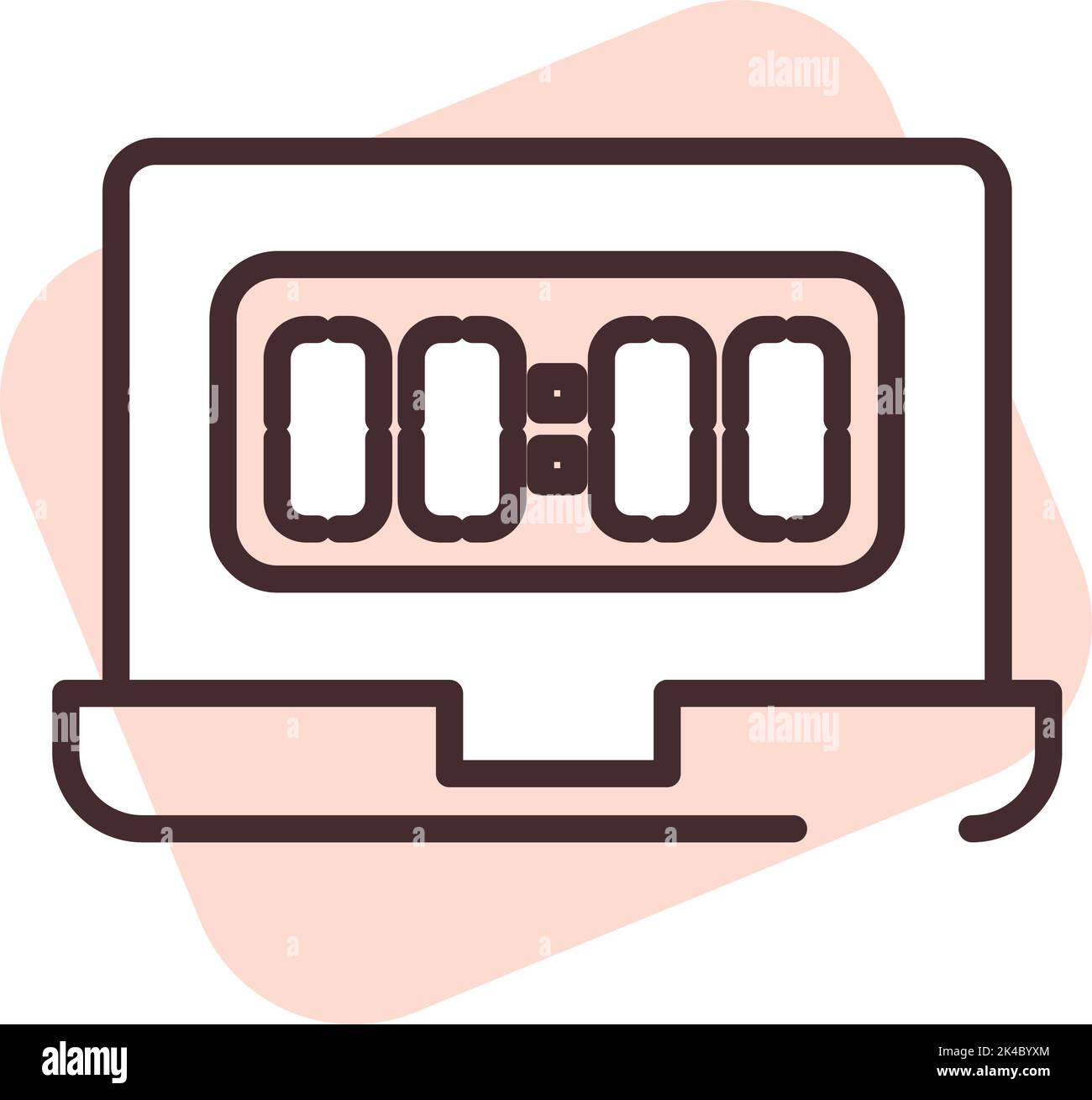 Digital table screen time, illustration, vector on white background ...