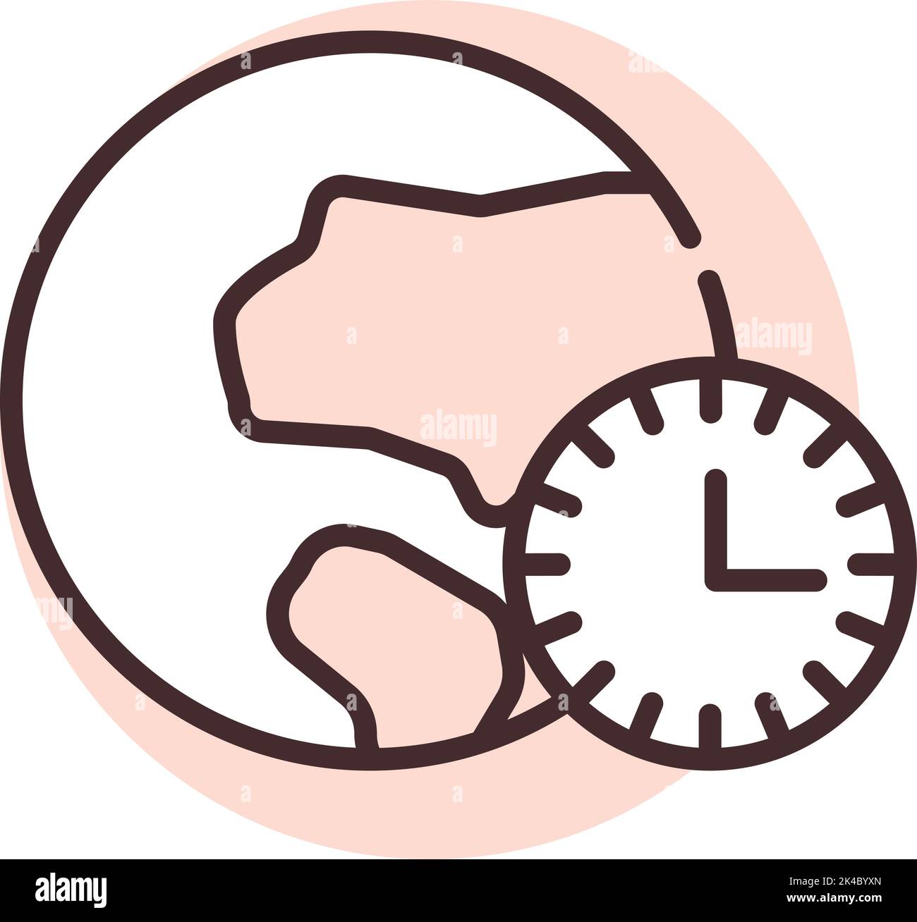 World time clock, illustration, vector on white background Stock Vector ...