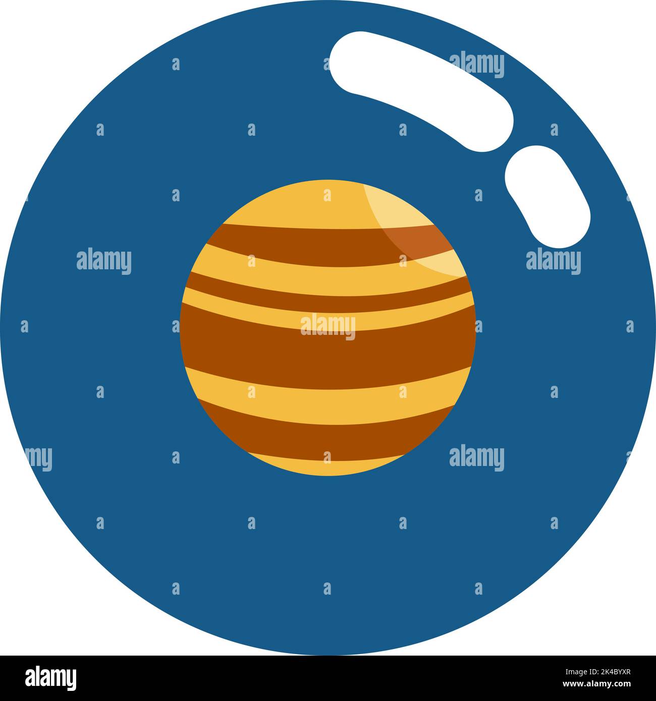 Space jupiter, illustration, vector on white background Stock Vector ...