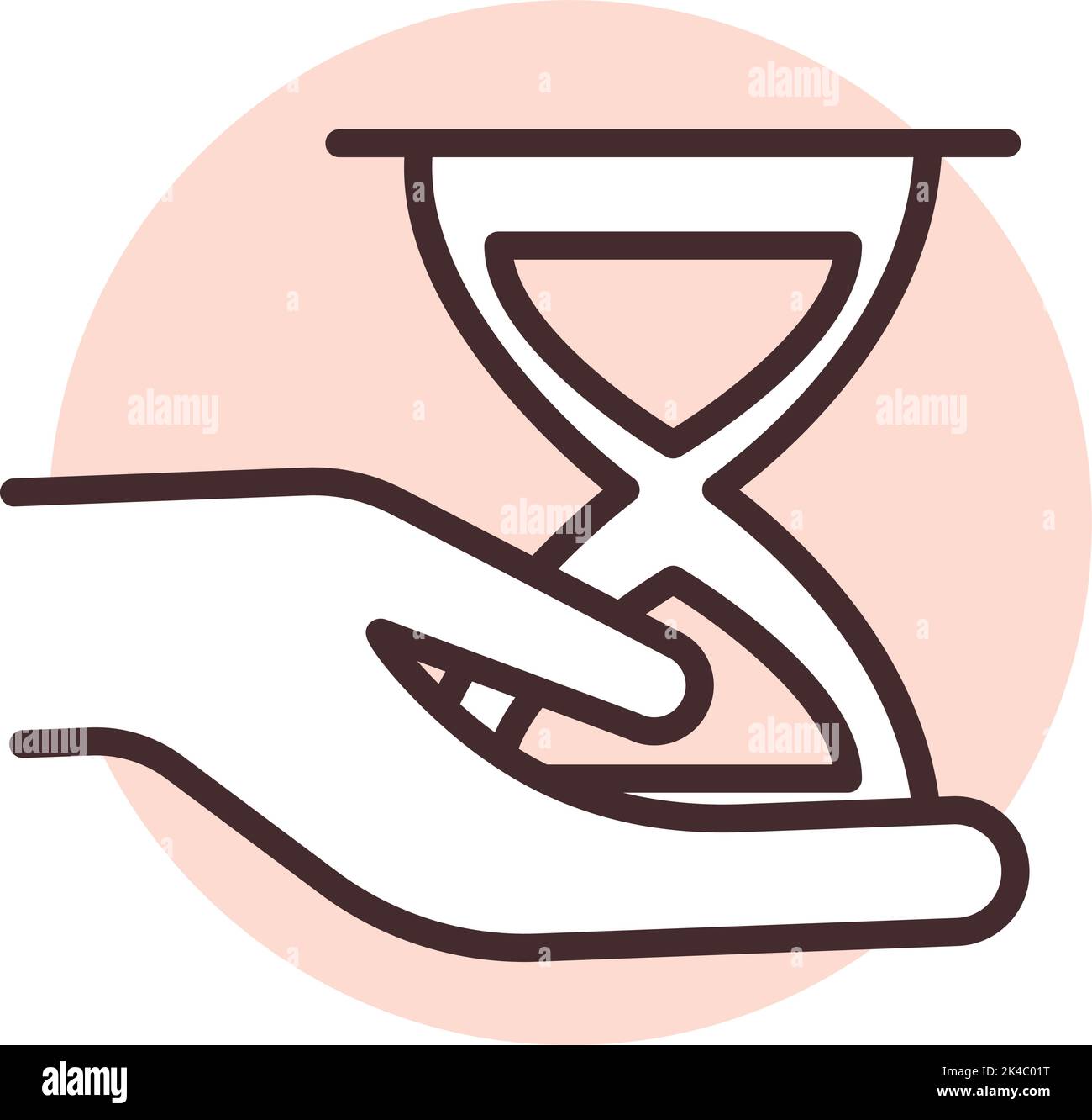 Holding hourglass, illustration, vector on white background Stock ...