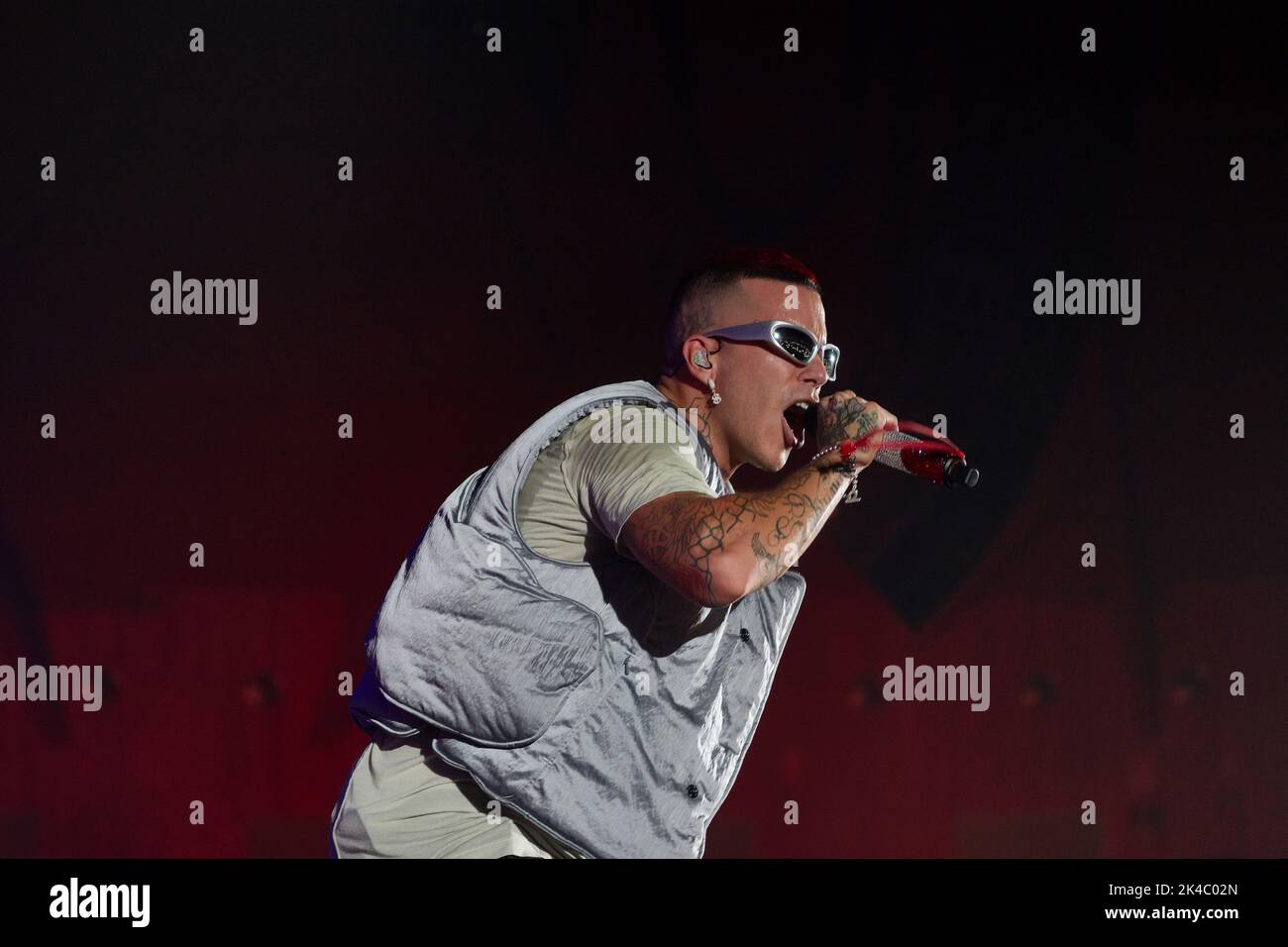 Palasele, Eboli, Italy, October 01, 2022, Sfera Ebbasta, Famoso tour ...