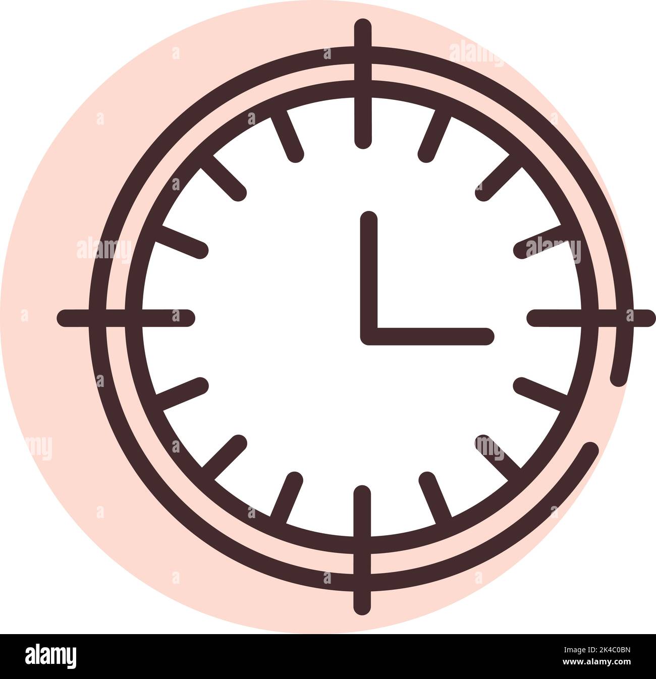 Target time, illustration, vector on white background Stock Vector ...