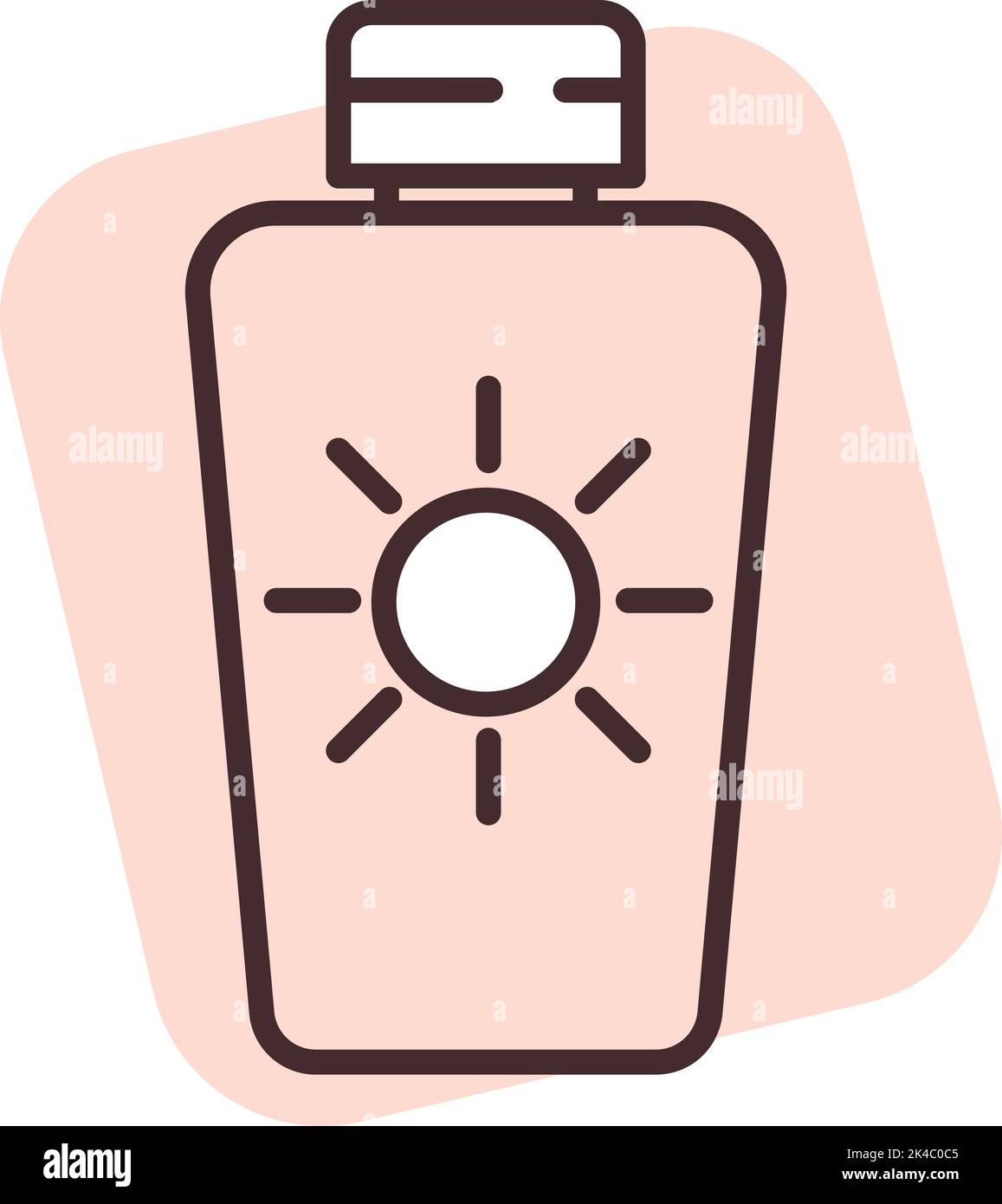 Summer suncream, illustration, vector on white background Stock Vector ...