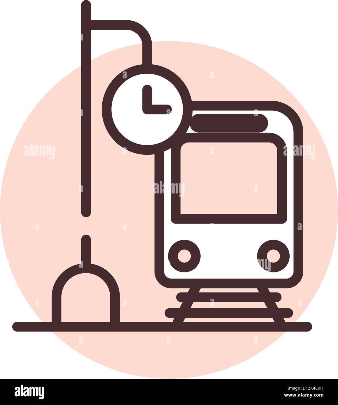 Train time, illustration, vector on white background Stock Vector Image ...