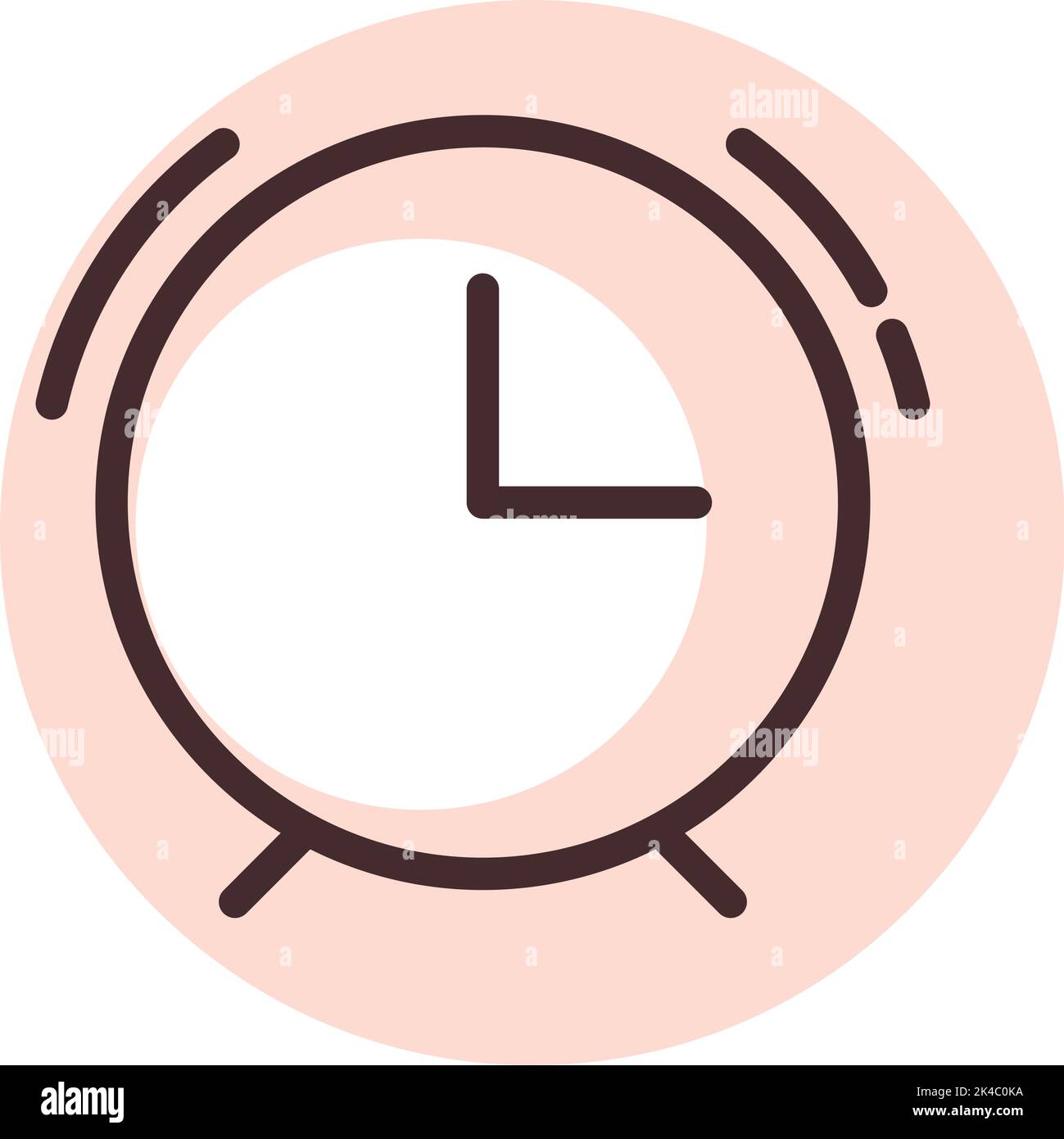 Old alarm clock, illustration, vector on white background Stock Vector ...