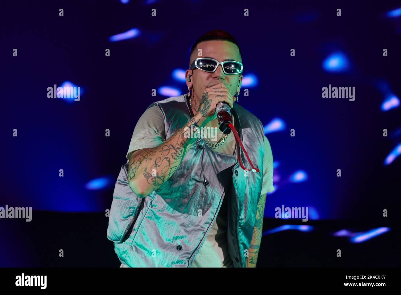 Palasele, Eboli, Italy, October 01, 2022, Sfera Ebbasta, Famoso tour ...