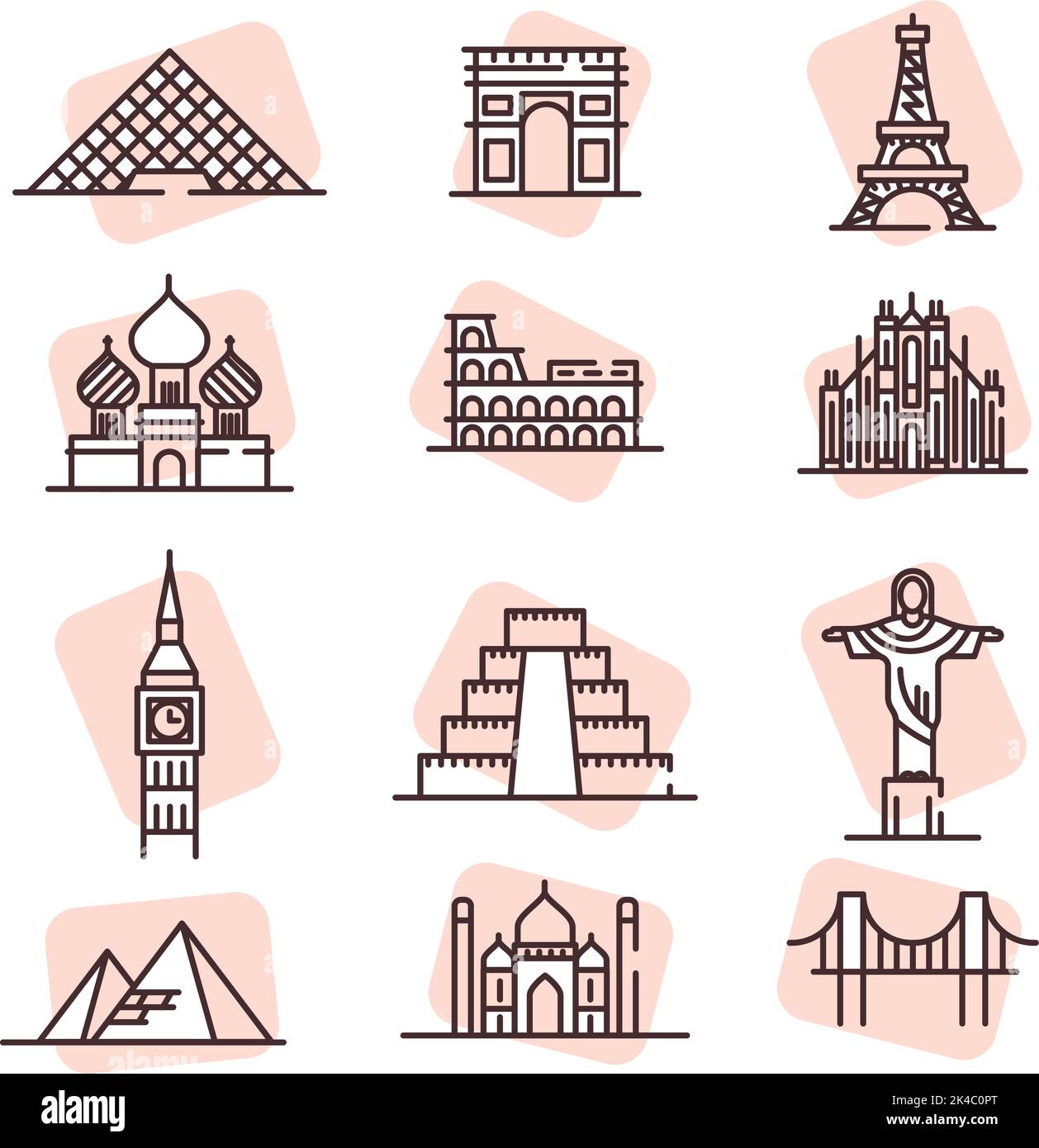 Traveling icon pack, illustration, vector on white background Stock ...
