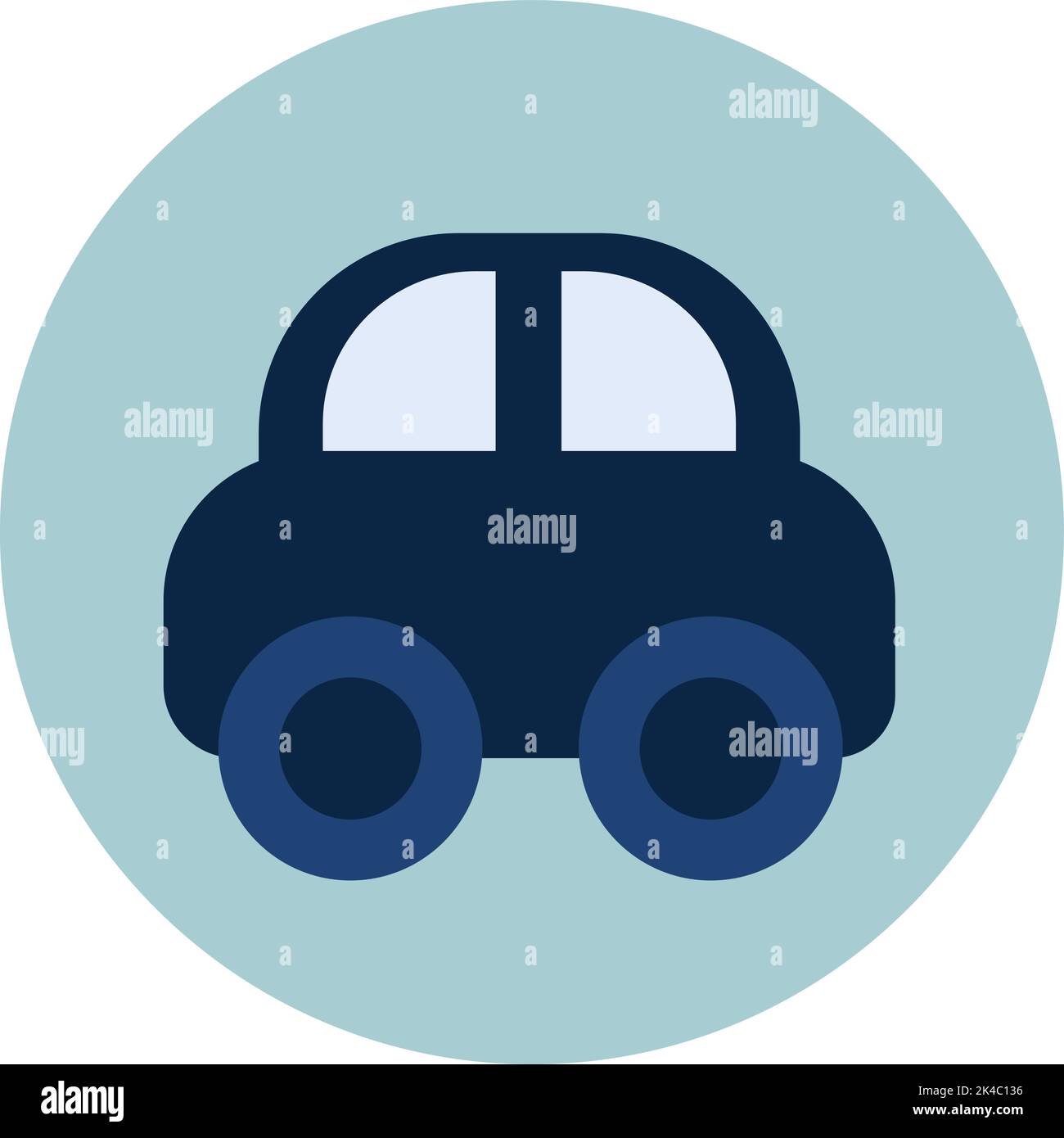 Blue car, illustration, vector on white background Stock Vector Image ...