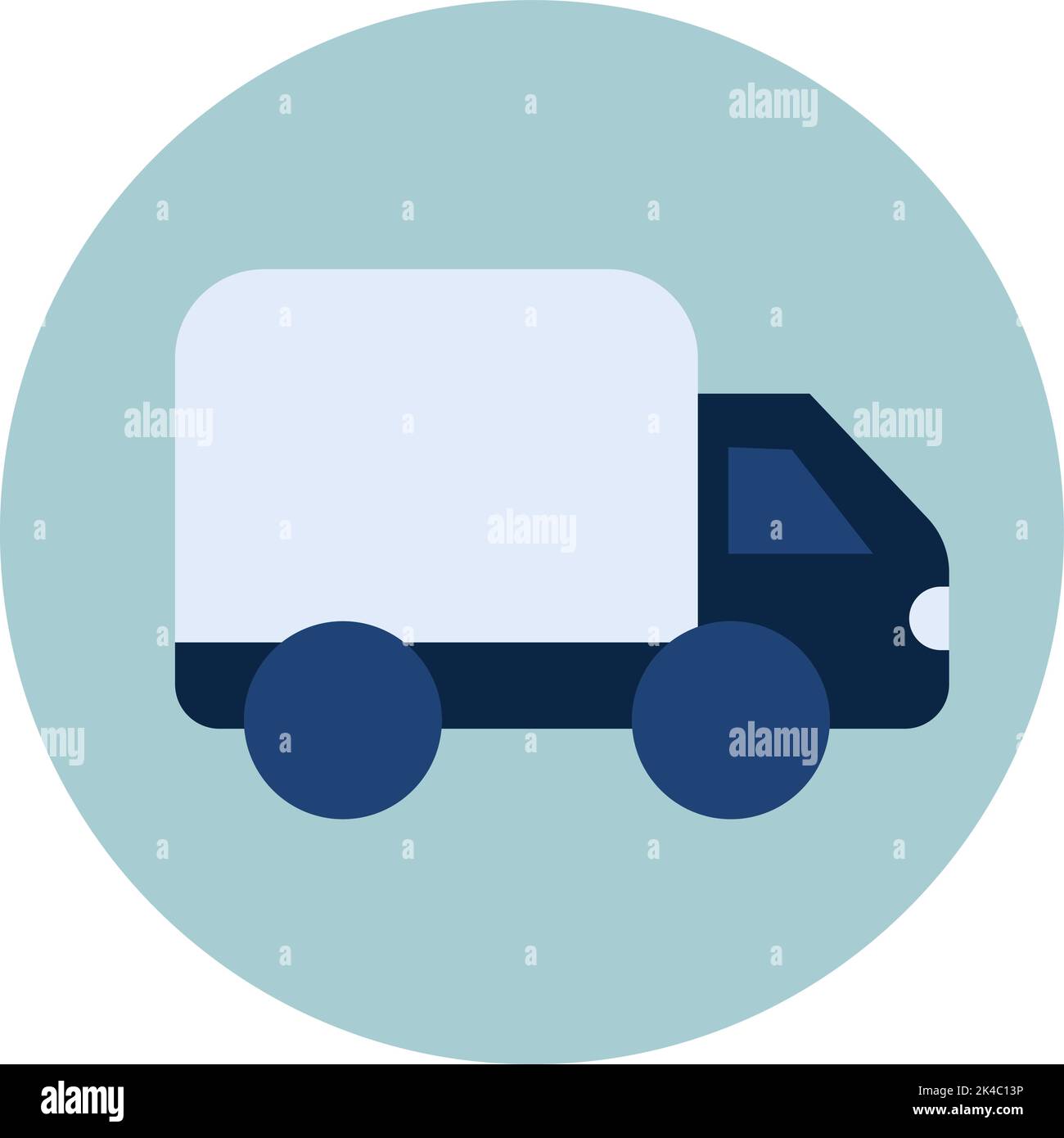 Blue transportation truck, illustration, vector on white background ...