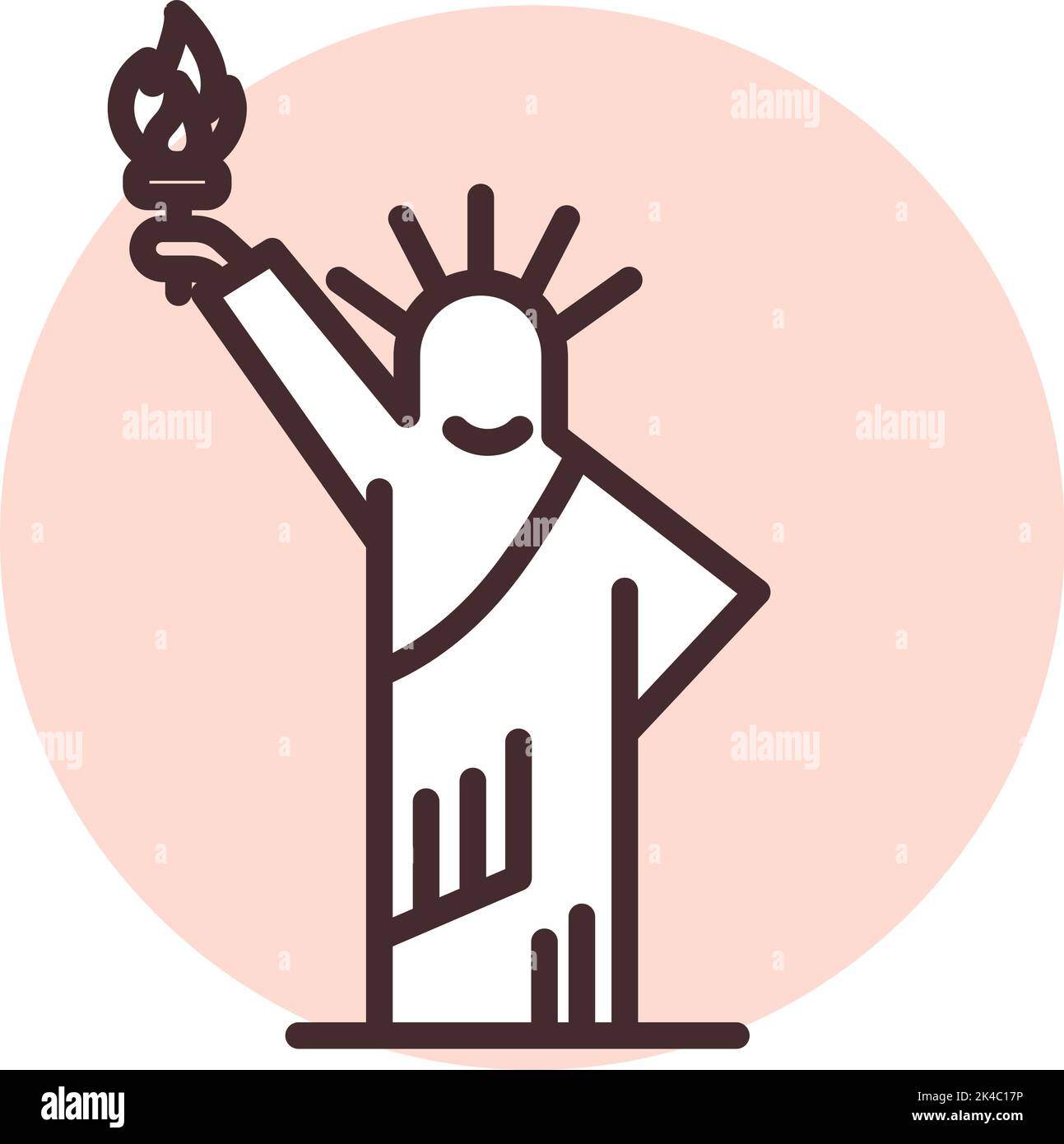 Statue liberty on blue Cut Out Stock Images & Pictures - Alamy