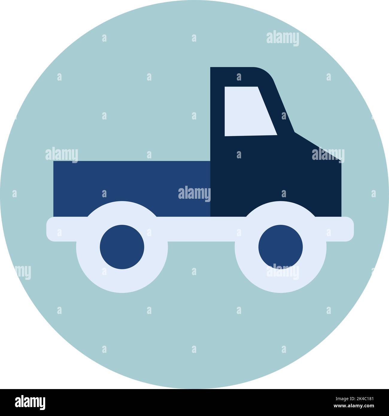 Blue pickup truck, illustration, vector on white background Stock ...