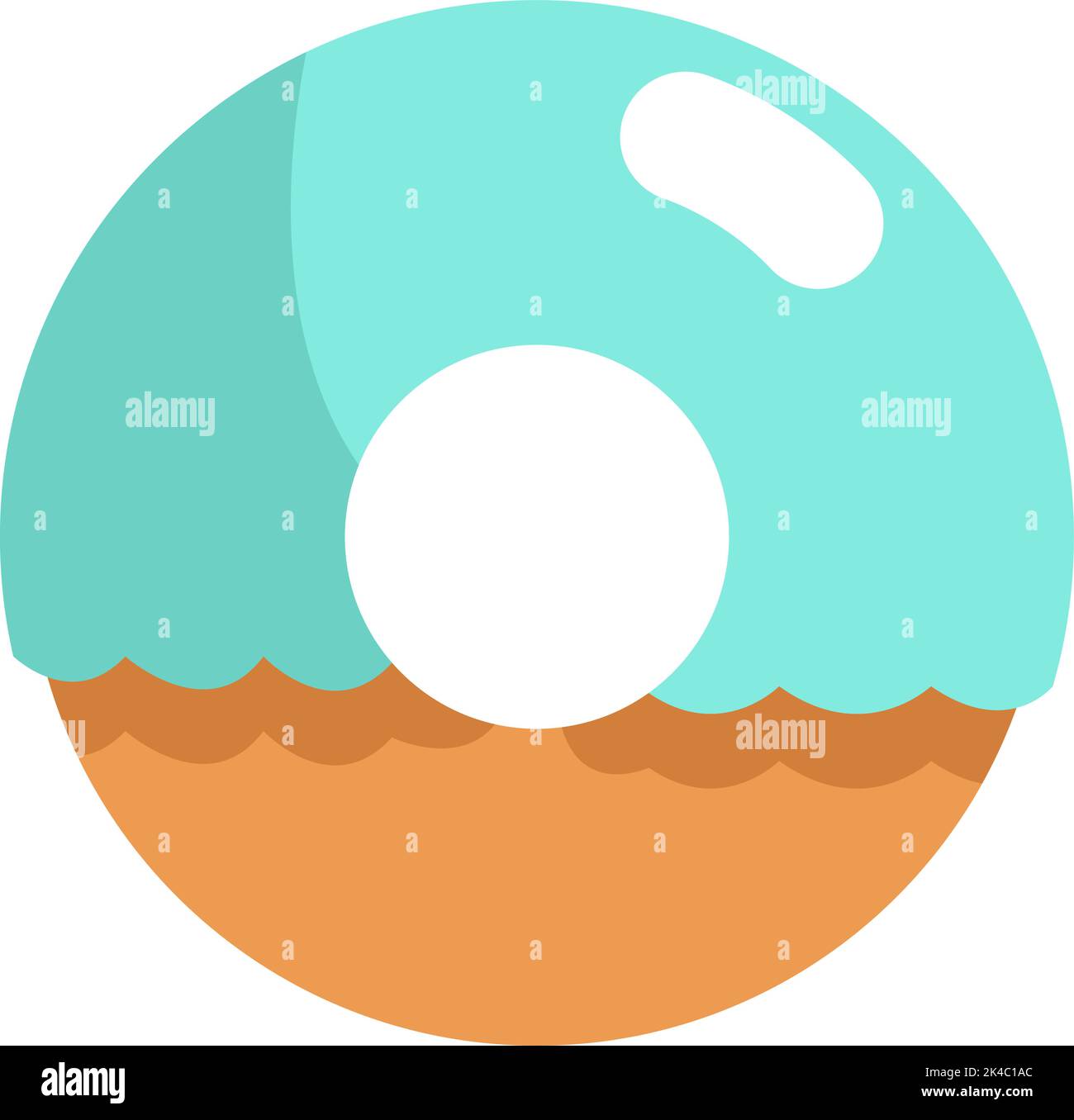 Blue donut, illustration, vector on white background Stock Vector Image ...