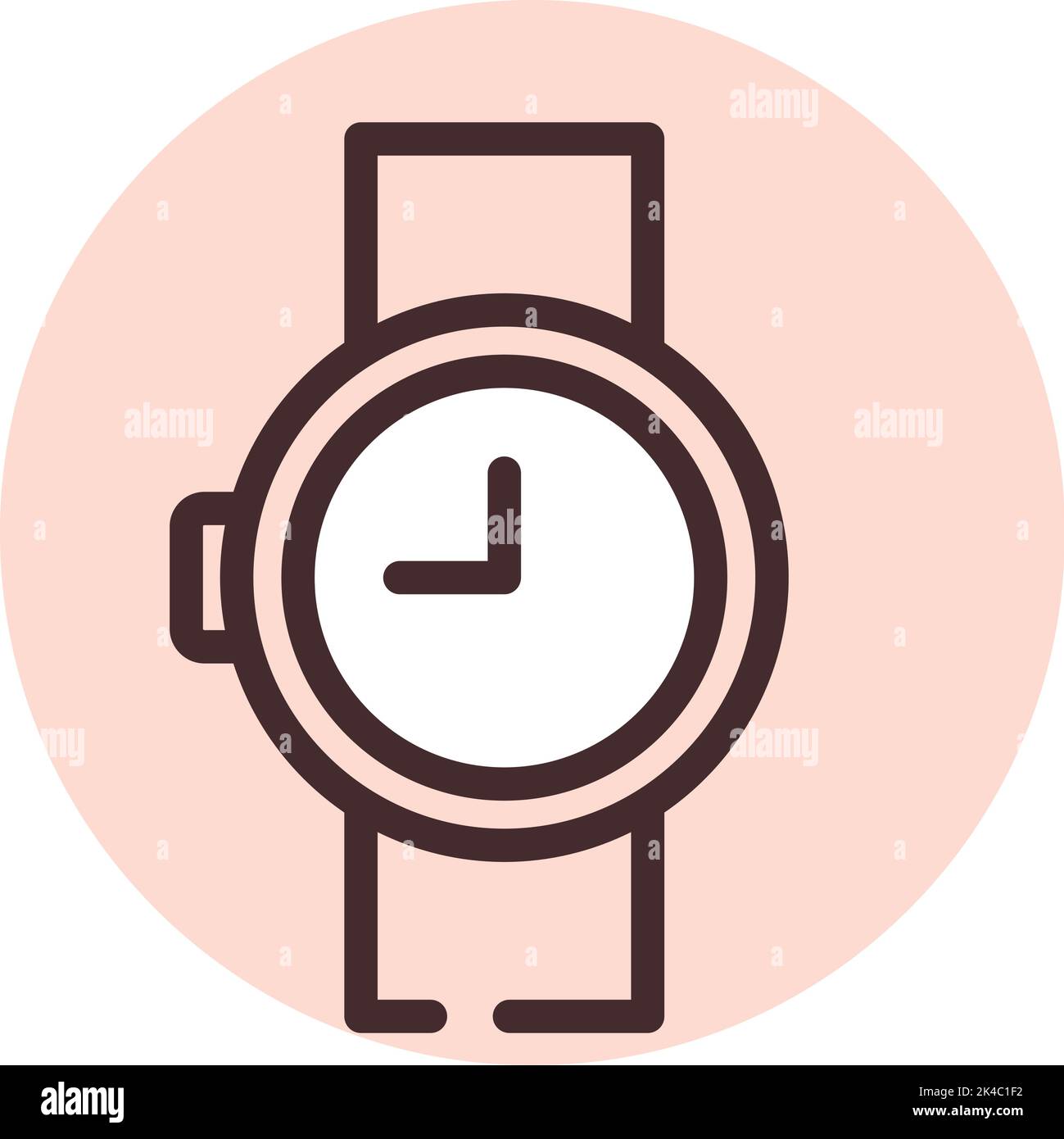Wrist watch, illustration, vector on white background Stock Vector ...