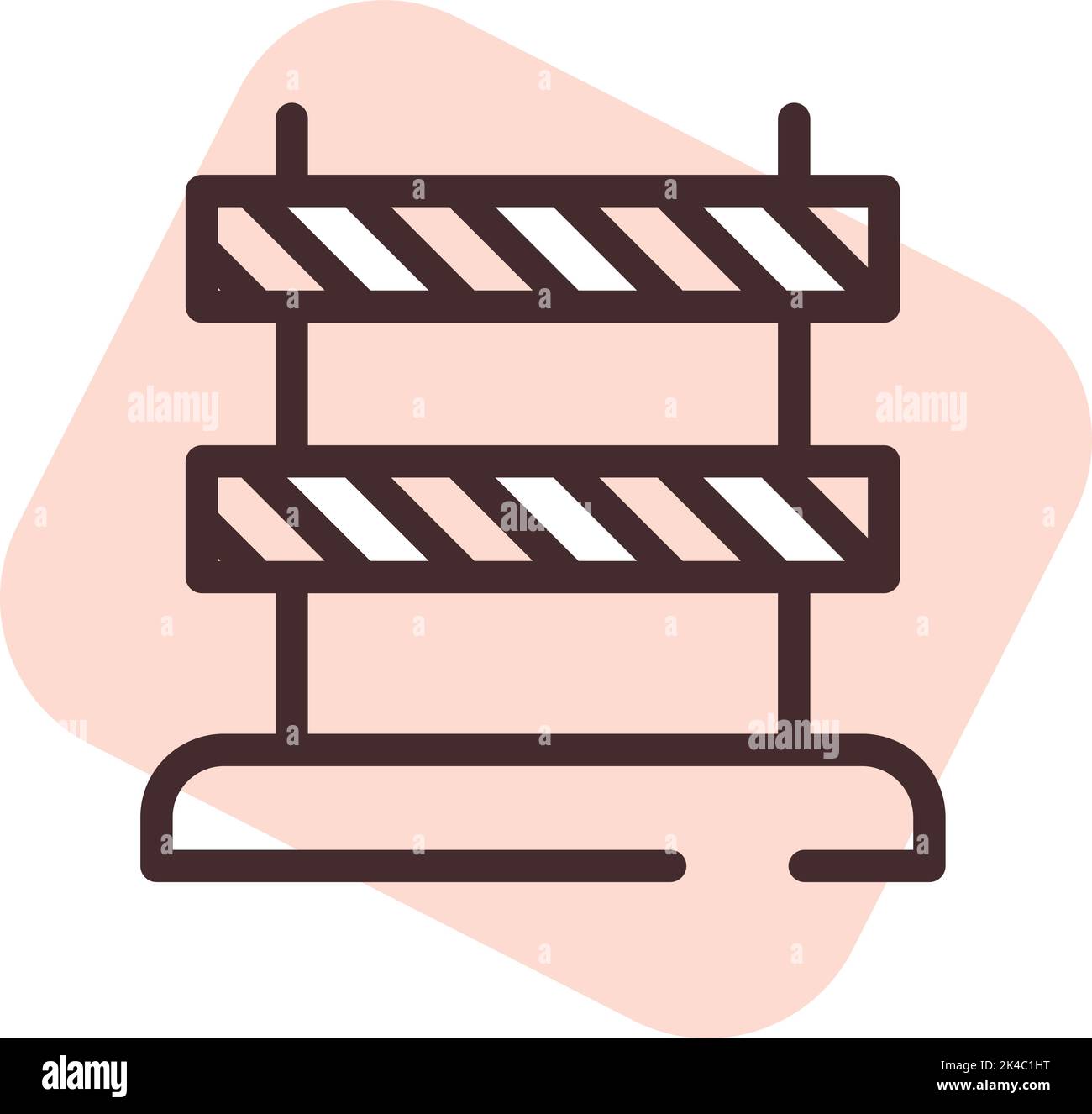 Warning sign barriers, illustration, vector on white background Stock ...