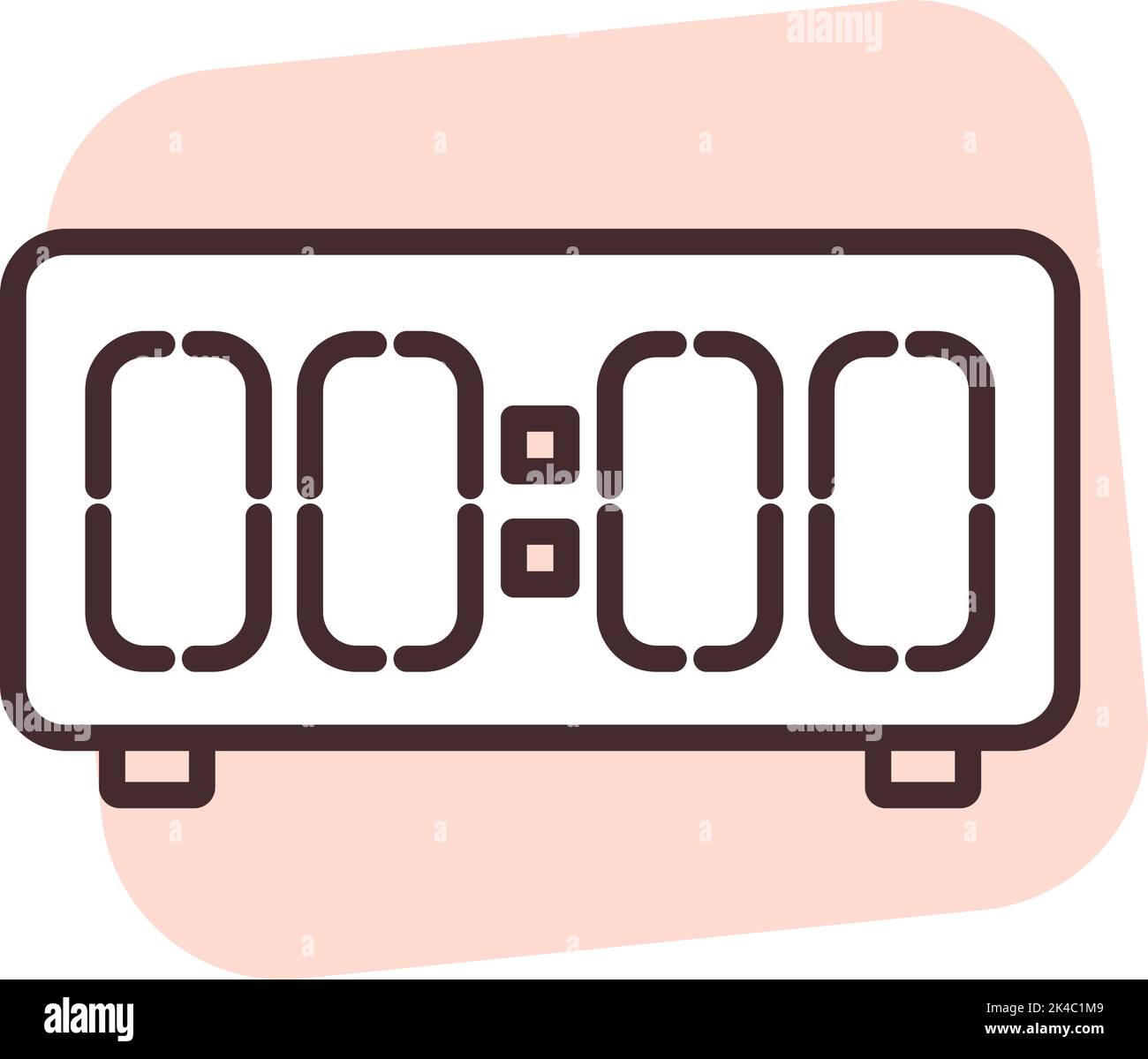 Clock with one hand Stock Vector Images - Alamy