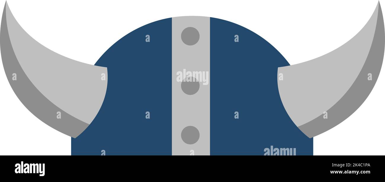 Vikings helmet, illustration, vector on white background Stock Vector ...