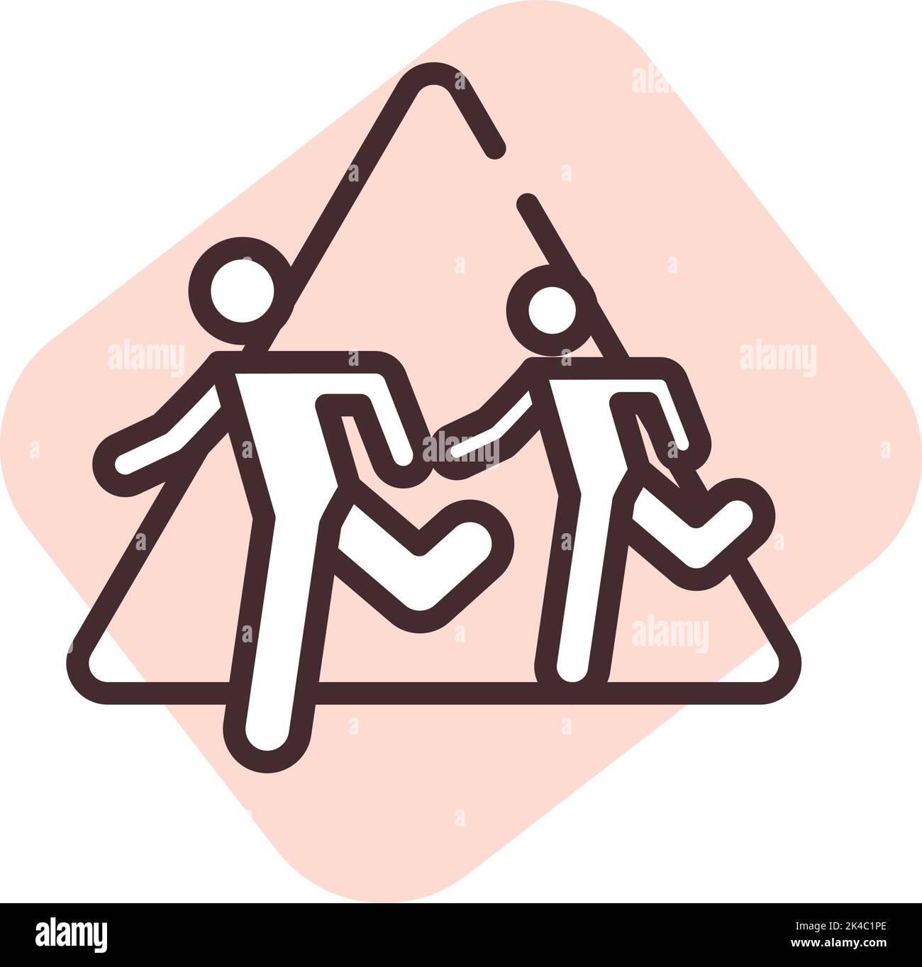 Warning sign people, illustration, vector on white background Stock ...