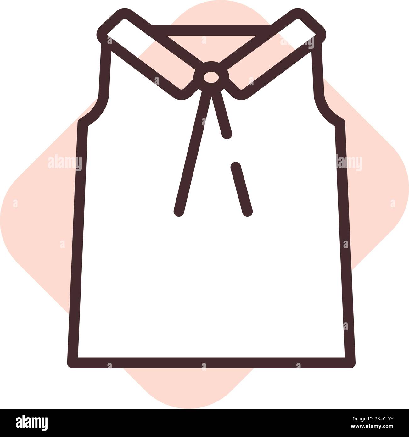 Woman blouse, illustration, vector on white background Stock Vector ...