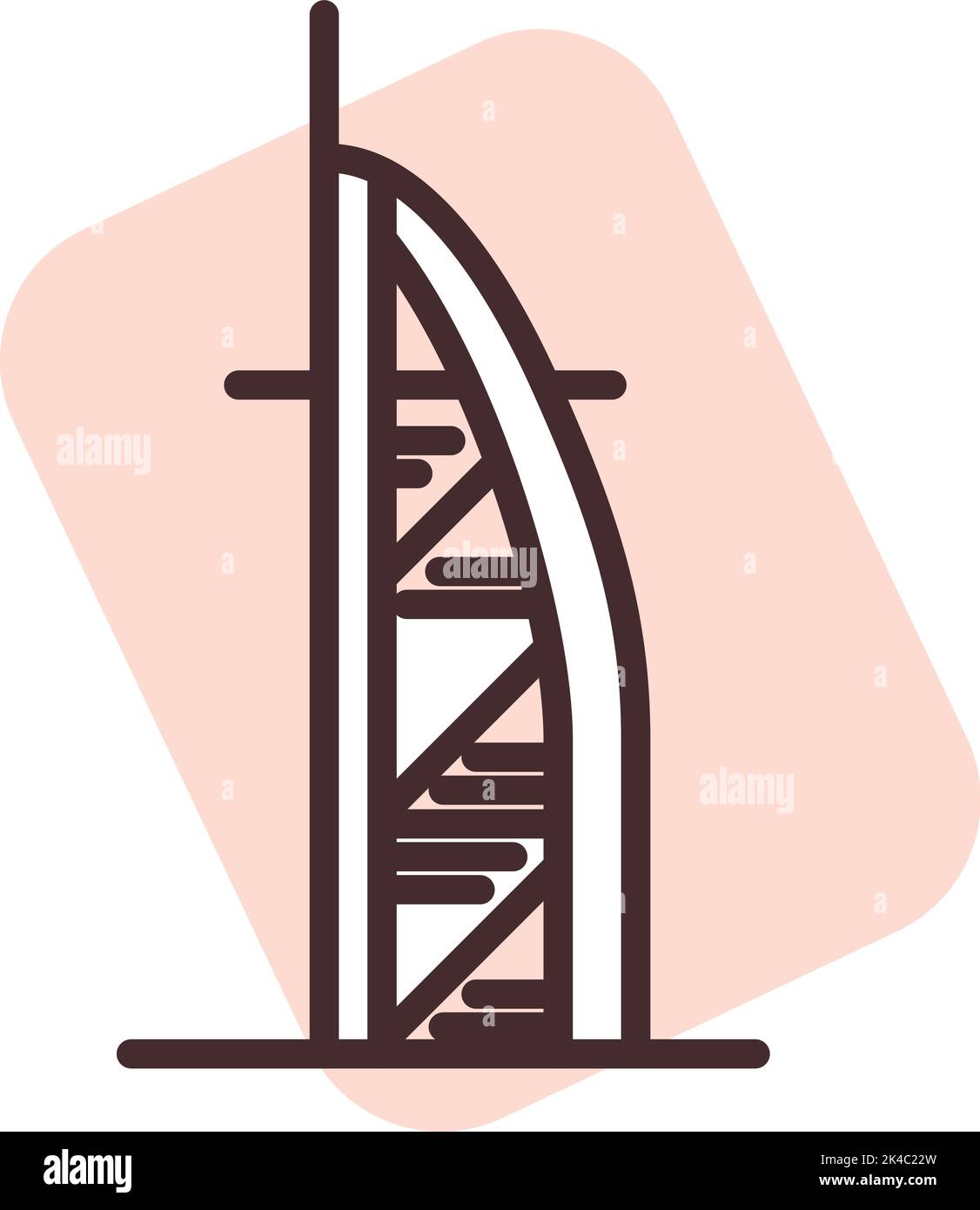 Traveling to Dubai, illustration, vector on white background Stock ...